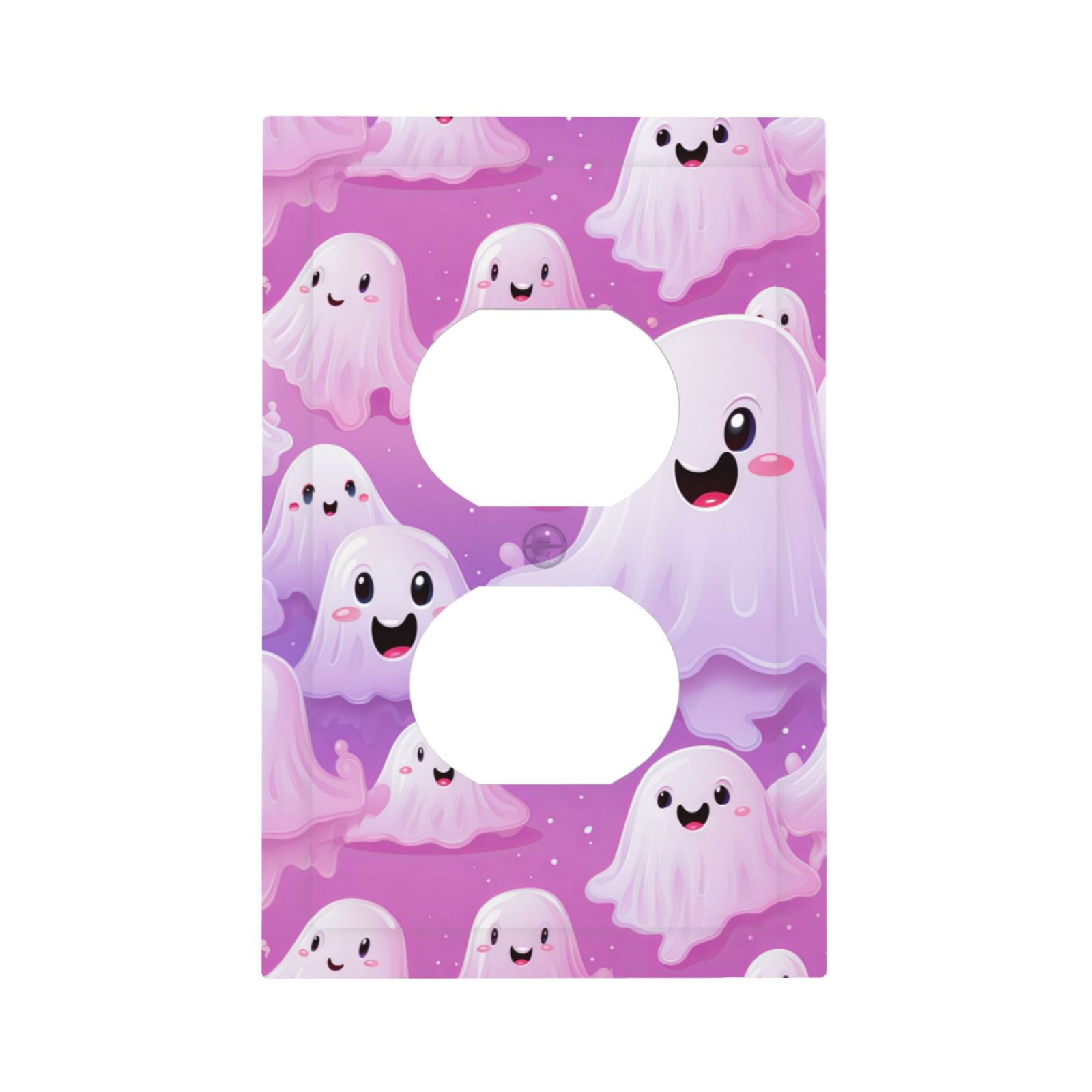 DouZhe 1-Gang Duplex Outlet Cover, Halloween Cute Ghosts Decorative ...