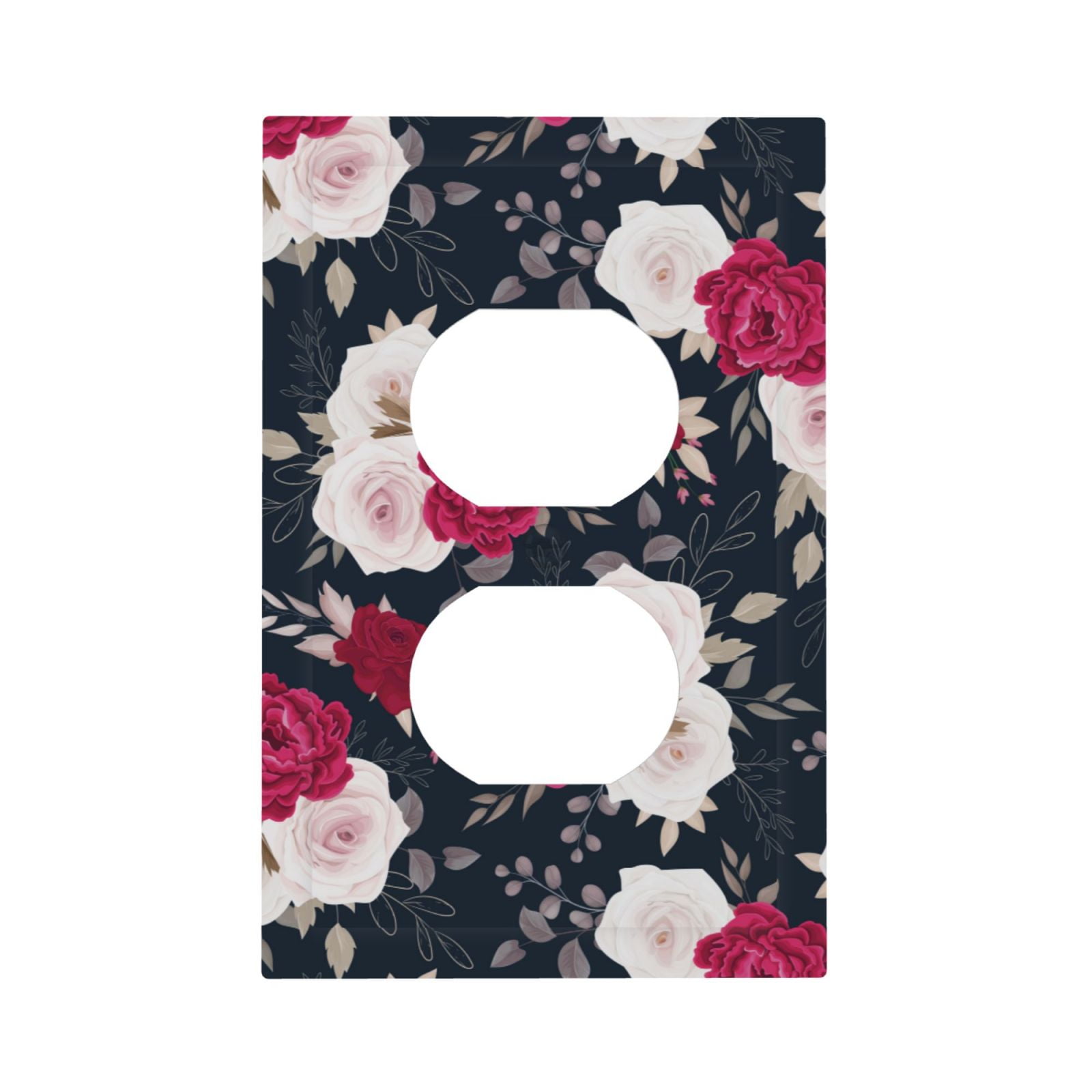 DouZhe 1-Gang Duplex Outlet Cover, Vintage Stylish Rose Flowers ...