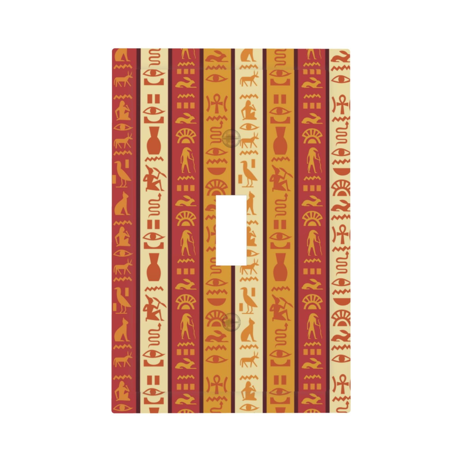 DouZhe 1-Gang Toggle Switch Wallplate, Ancient Egypt Hieroglyphic ...