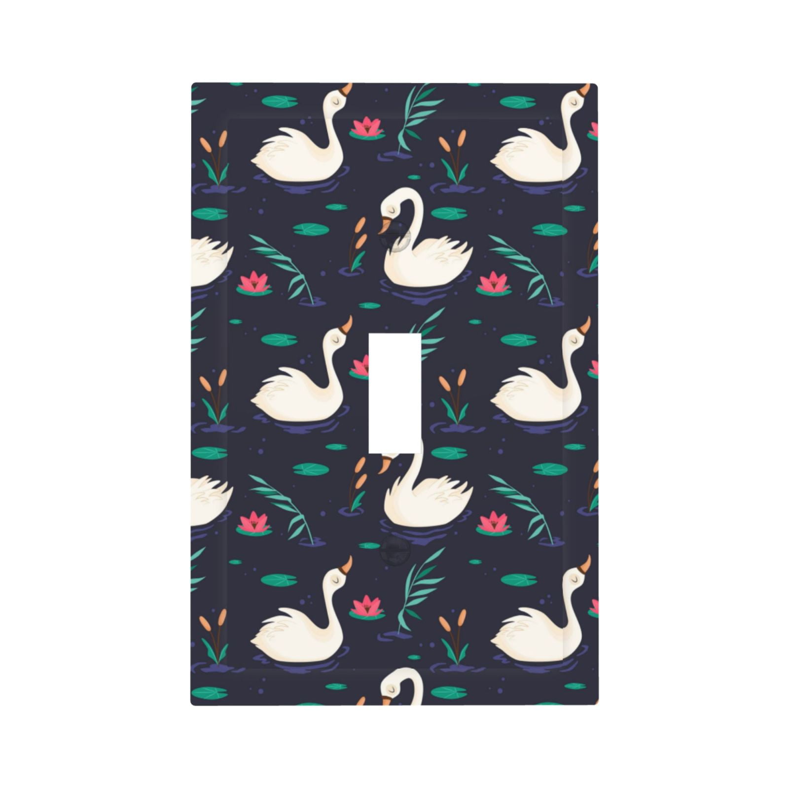 DouZhe 1-Gang Toggle Switch Wallplate, Cute Bird Swans Decorative Wall ...