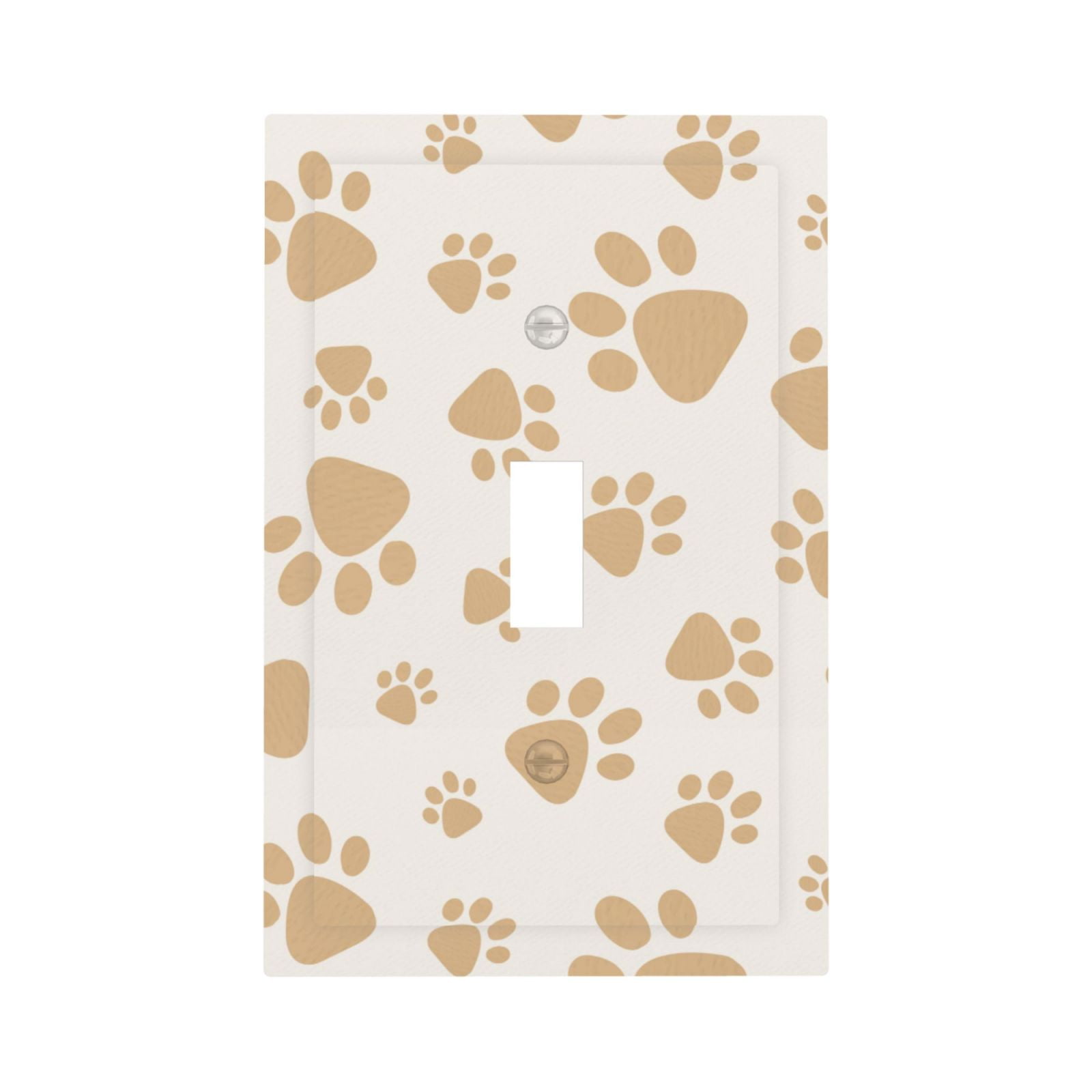 DouZhe 1-Gang Toggle Switch Wallplate, Cute Paws Claw Print Animal ...