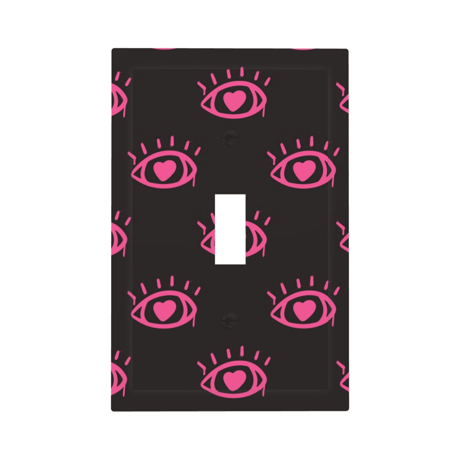 DouZhe 1-Gang Toggle Switch Wallplate, Cute Pink Freak Eye Decorative ...