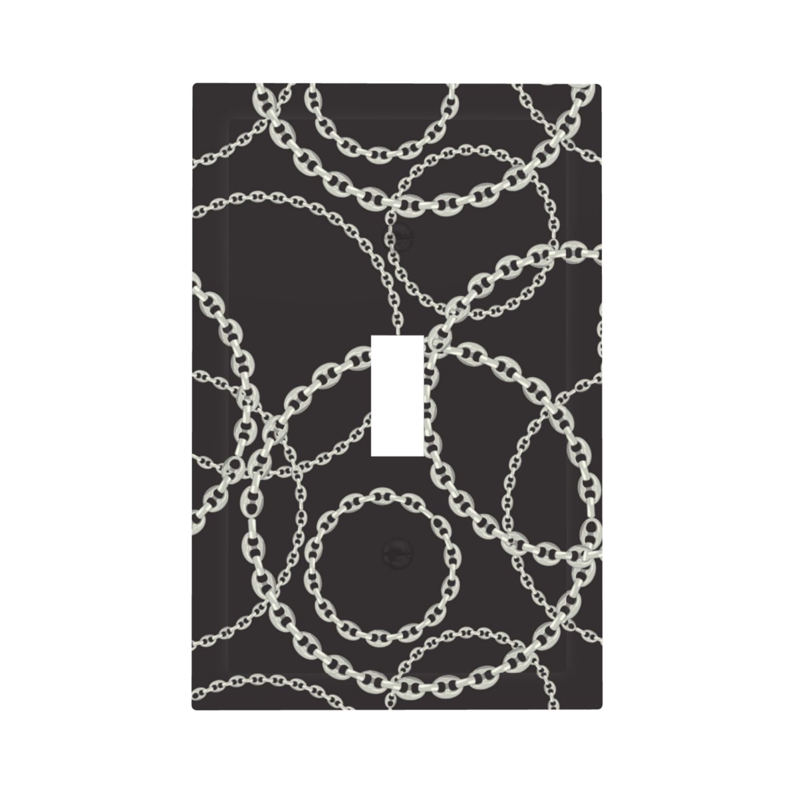 DouZhe 1-Gang Toggle Switch Wallplate, Fashion Silver Chains Texture ...
