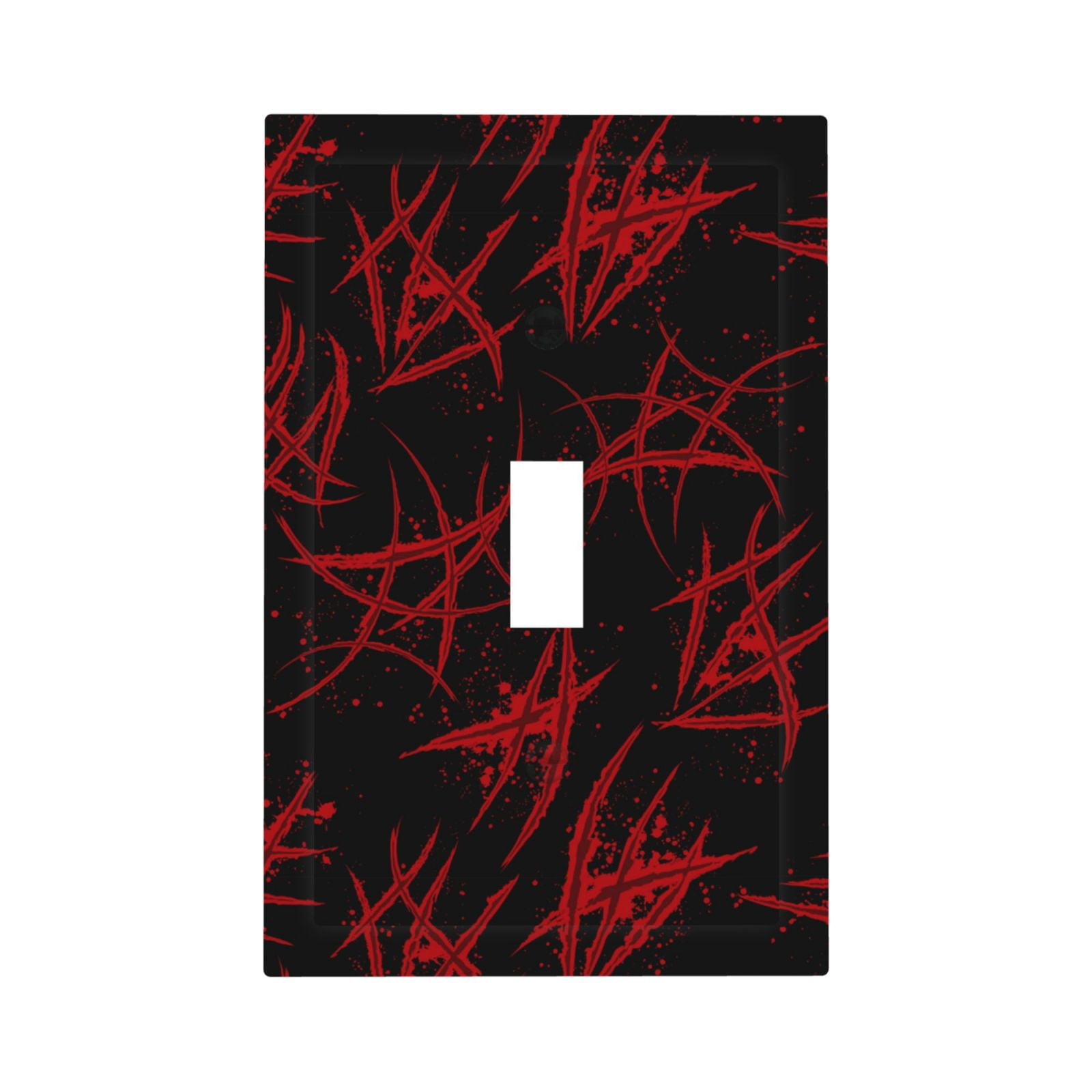 DouZhe 1-Gang Toggle Switch Wallplate, Red Claw Blood Marks Decorative ...
