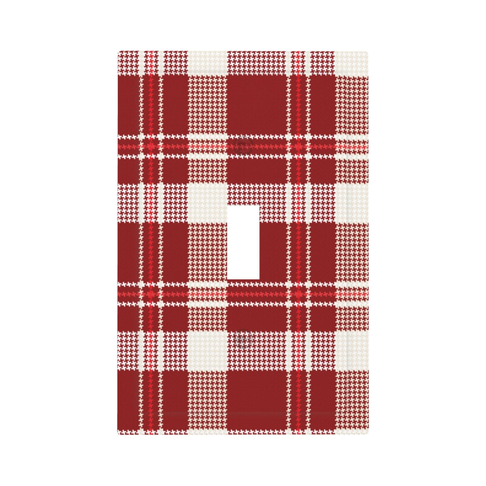 DouZhe 1-Gang Toggle Switch Wallplate, Retro Red White Tartan ...