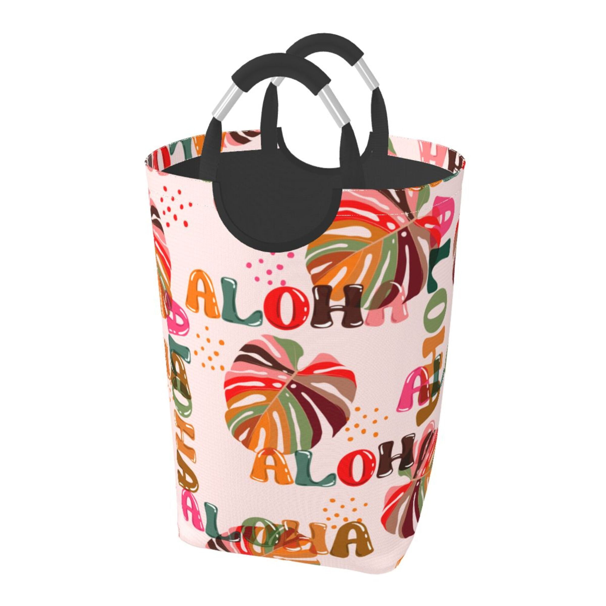 DouZhe 50L Rectangular Laundry Basket, Colourful Hawaii Aloha Fashion ...