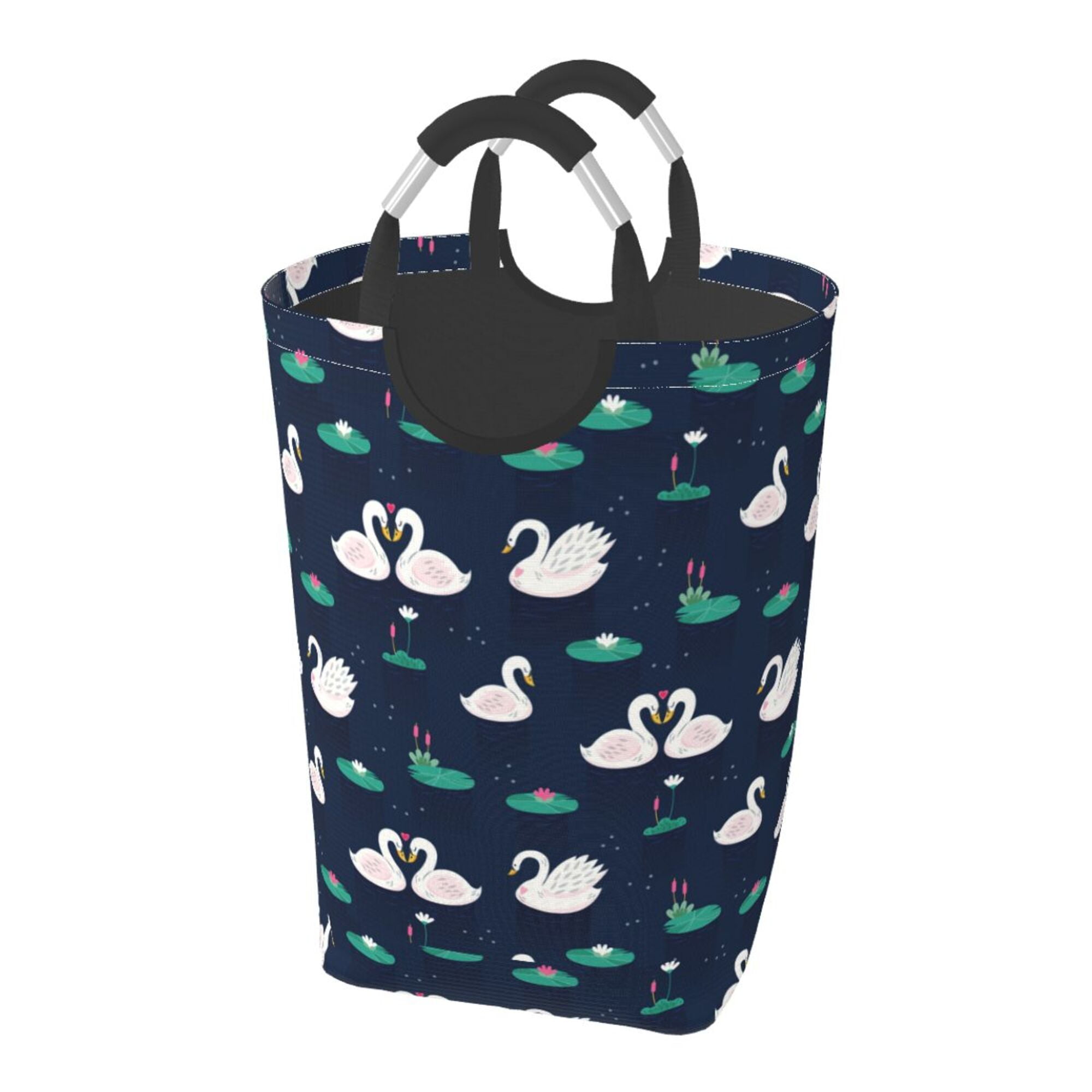 DouZhe 50L Rectangular Laundry Basket, Cute Bird Swan Animals Prints ...