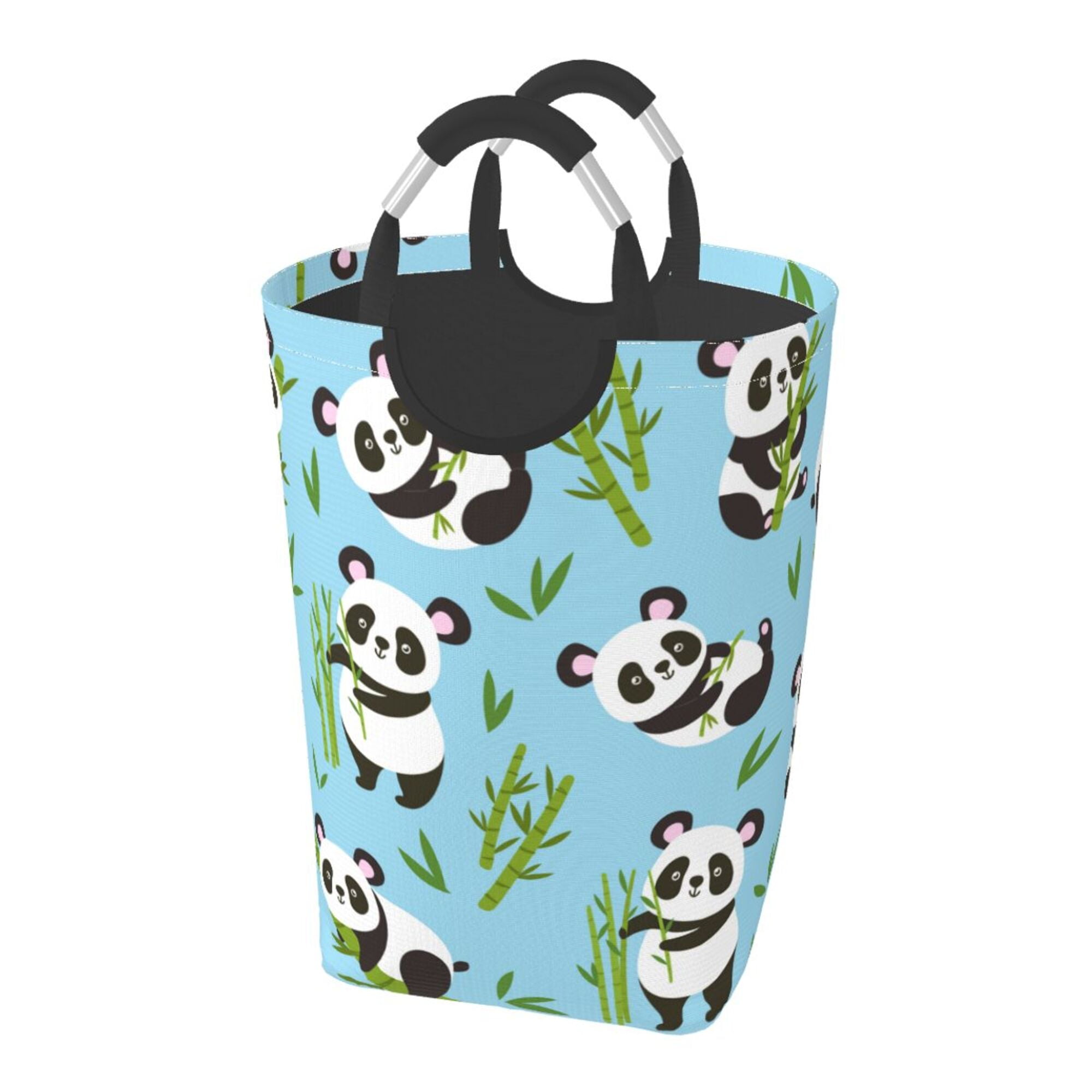 DouZhe 50L Rectangular Laundry Basket, Cute Panda Bear Animals Prints ...