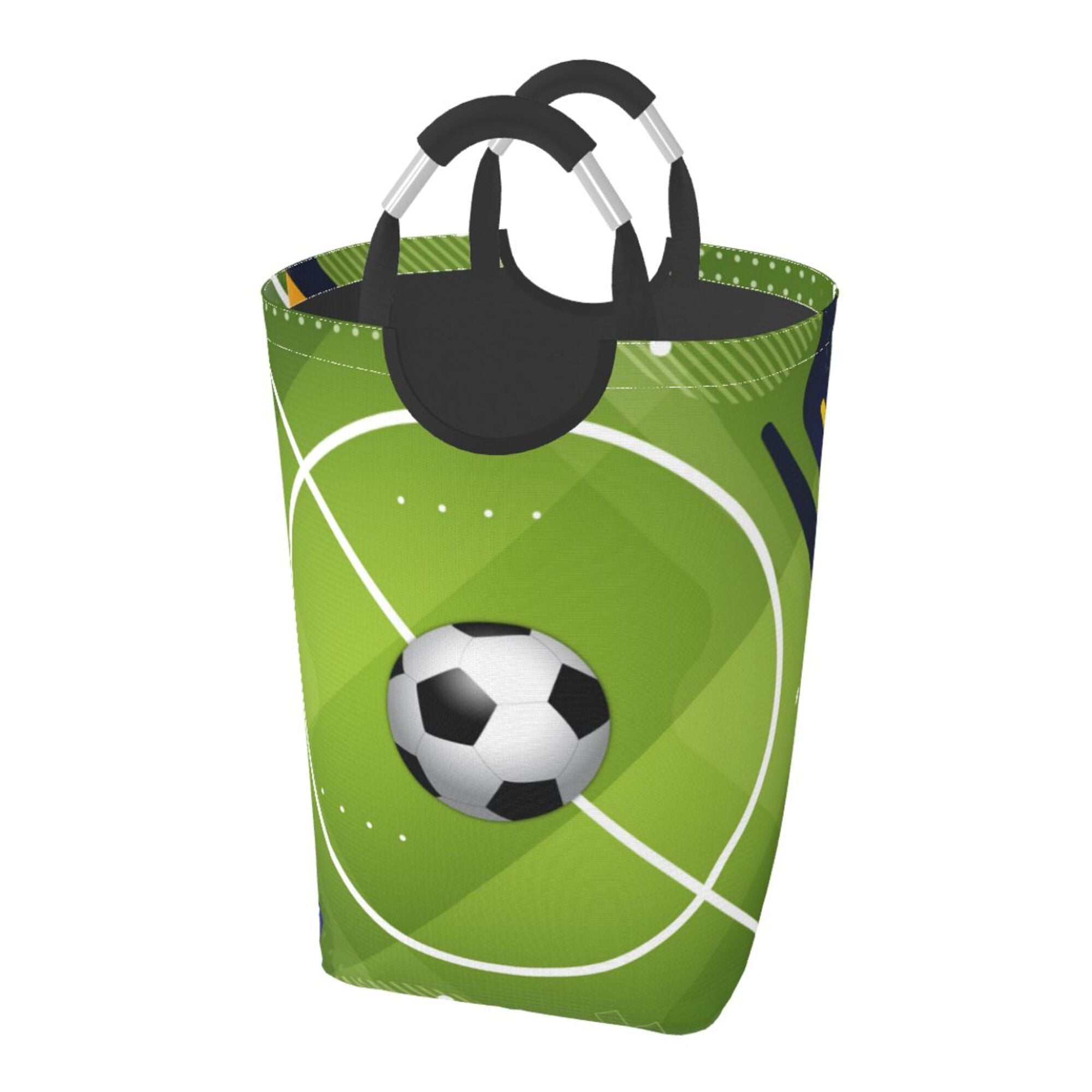 DouZhe 50L Rectangular Laundry Basket, Gradient Football Field Sports ...