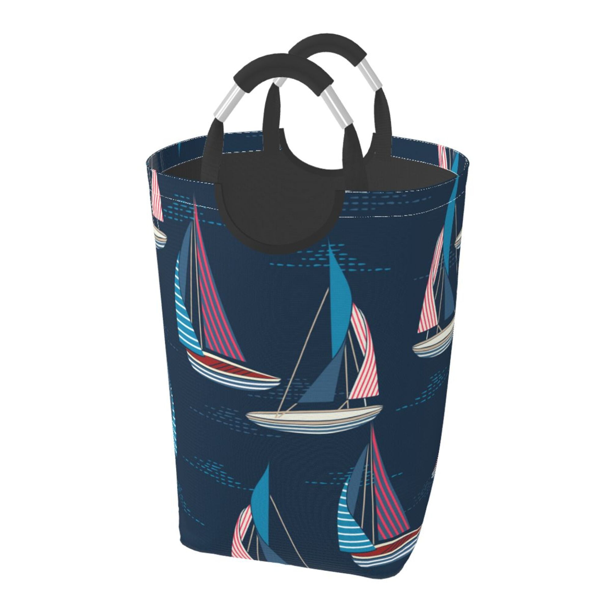 DouZhe 50L Rectangular Laundry Basket, Ocean Beach Sailboat Surfing ...