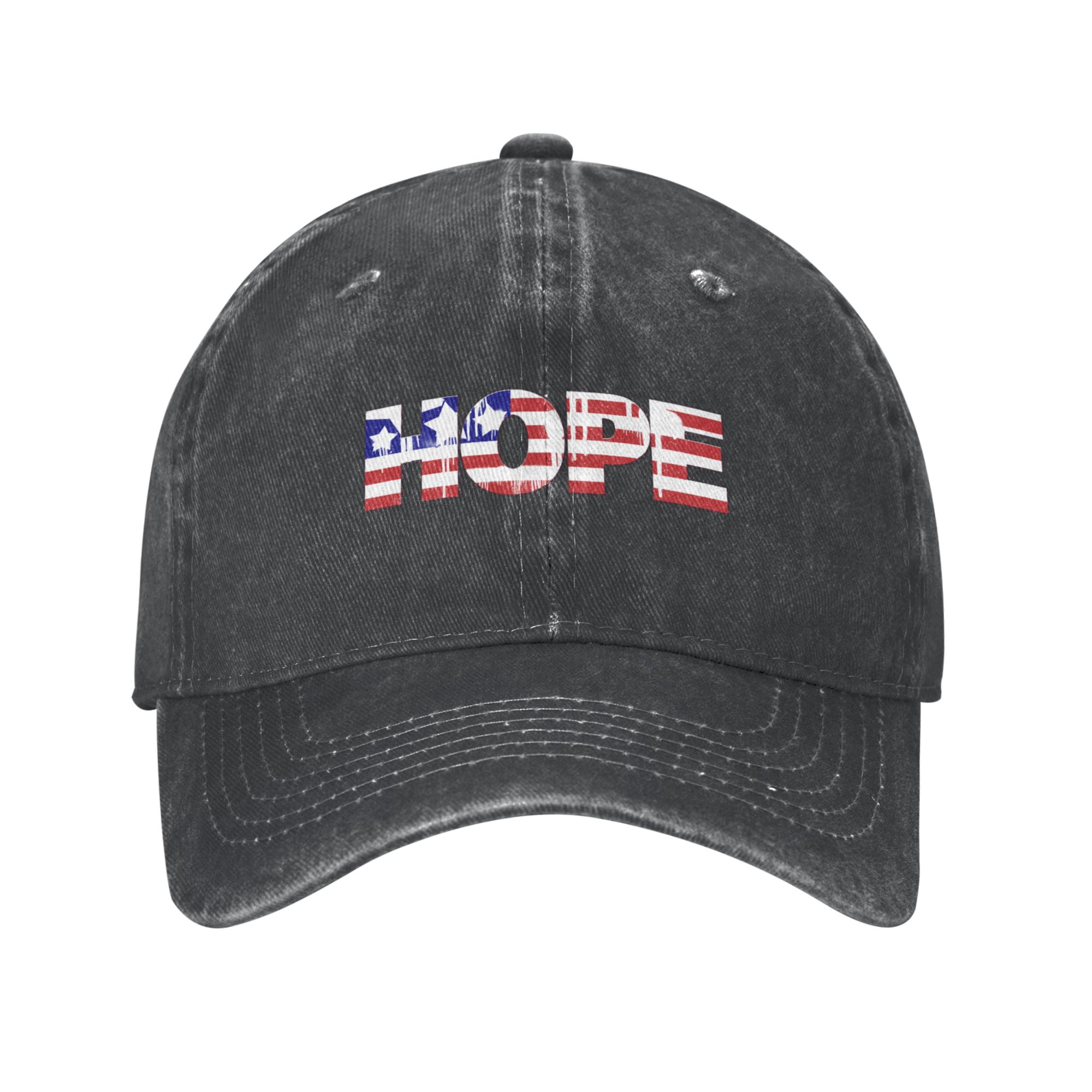 DouZhe Adjustable Washed Cotton Baseball Cap - America Hope Usa Us Flag ...