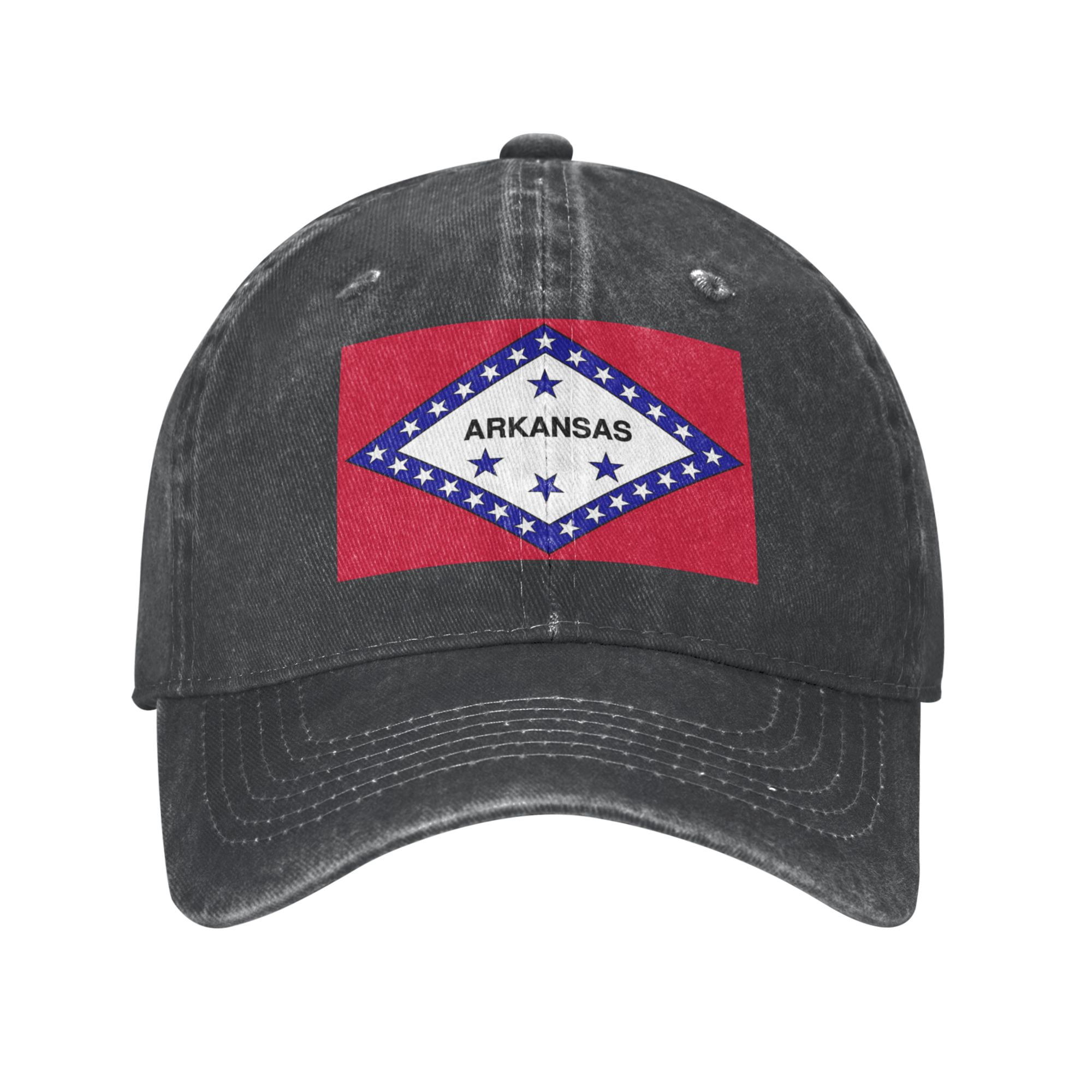 DouZhe Adjustable Washed Cotton Baseball Cap - America Usa Arkansas ...