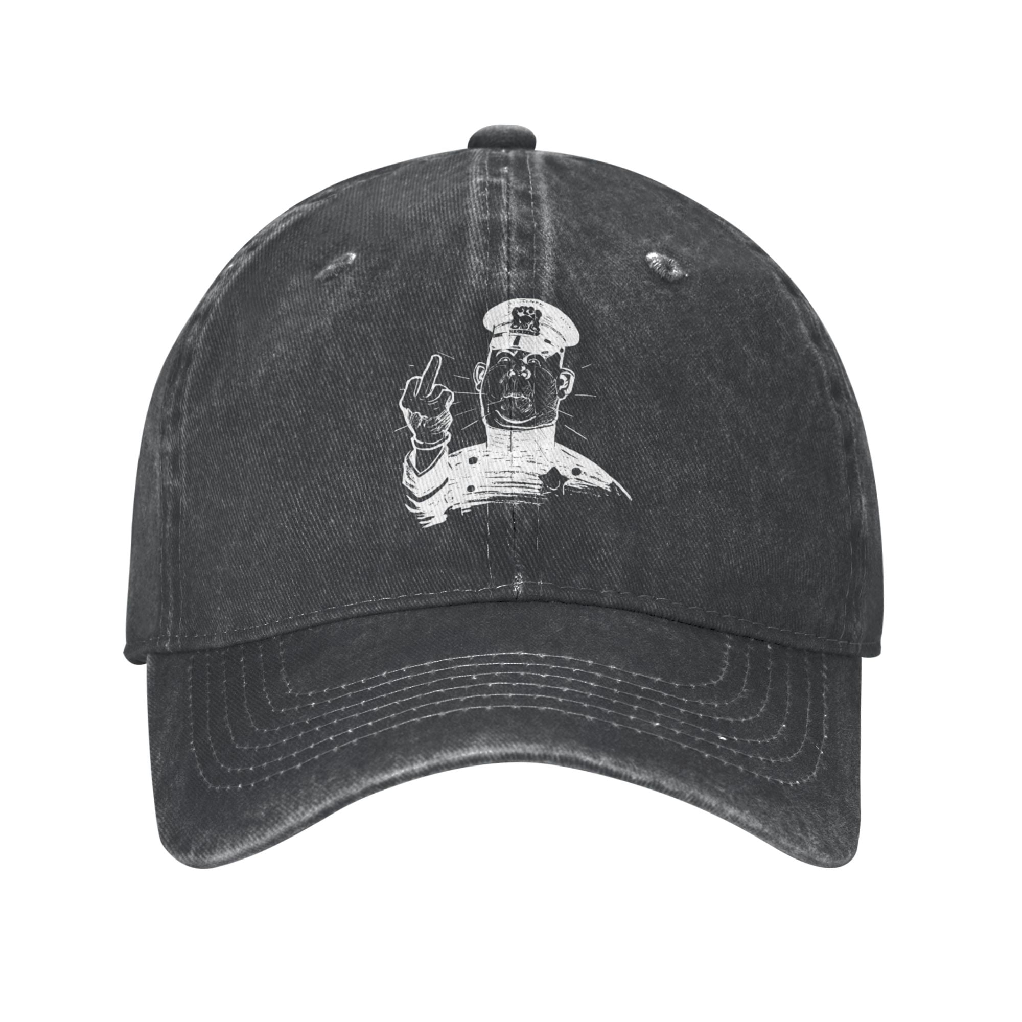 DouZhe Adjustable Washed Cotton Baseball Cap - Comic Angry Gesture ...
