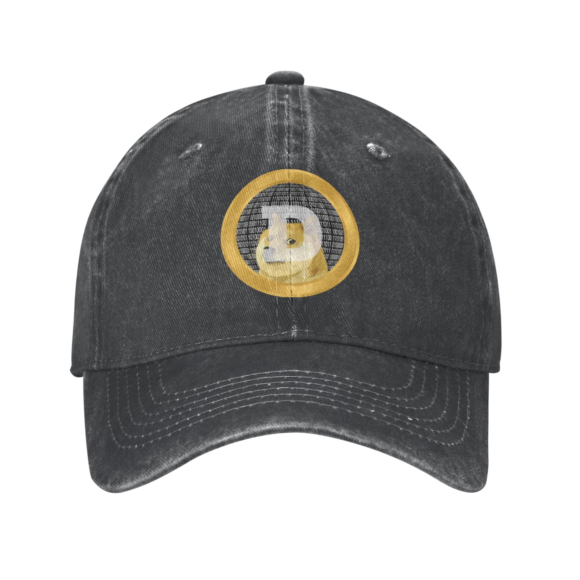 DouZhe Adjustable Washed Cotton Baseball Cap - Doge Coin Doge-Coin ...