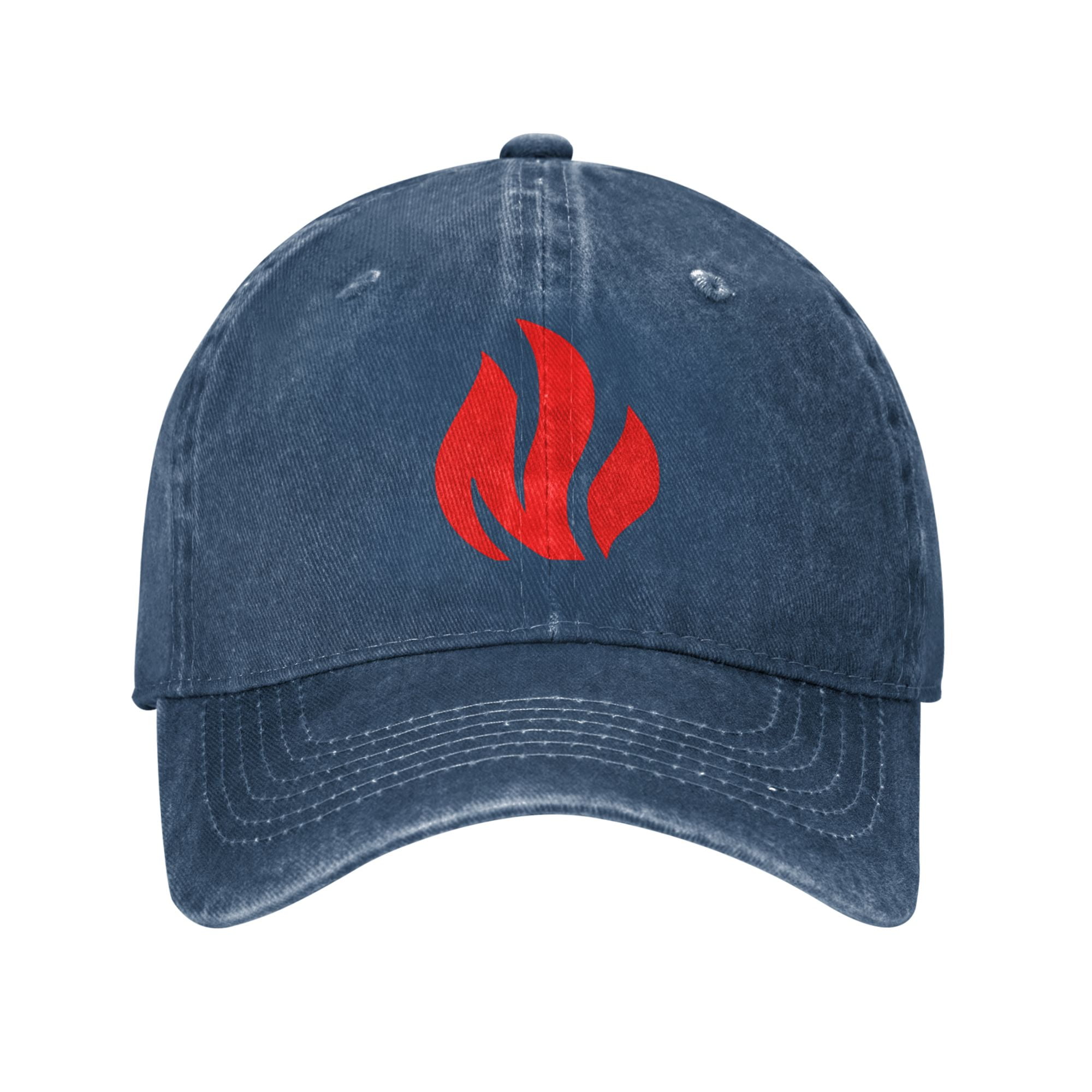 DouZhe Adjustable Washed Cotton Baseball Cap - Fire Burning Symbols ...