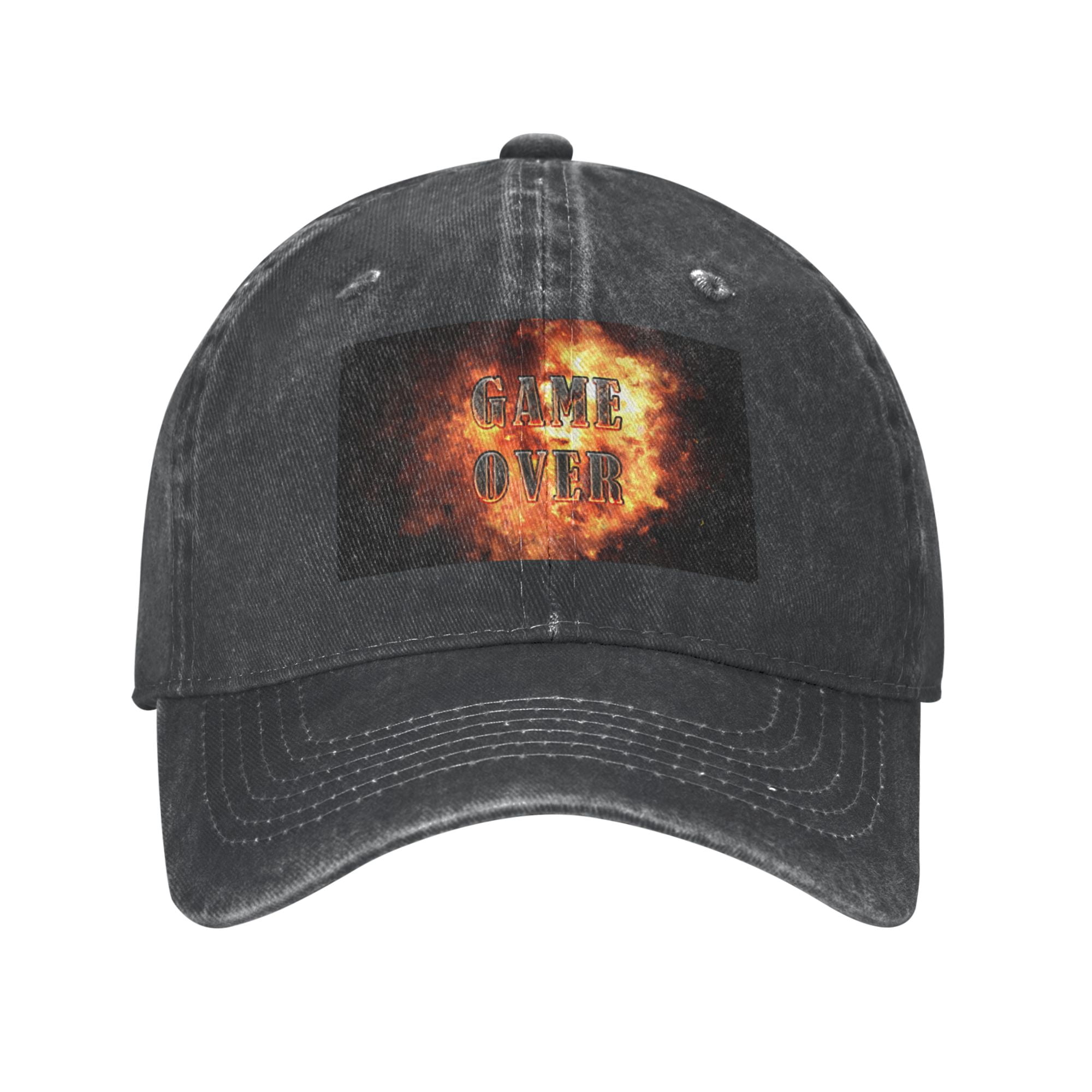 DouZhe Adjustable Washed Cotton Baseball Cap - Game Video Game Over ...