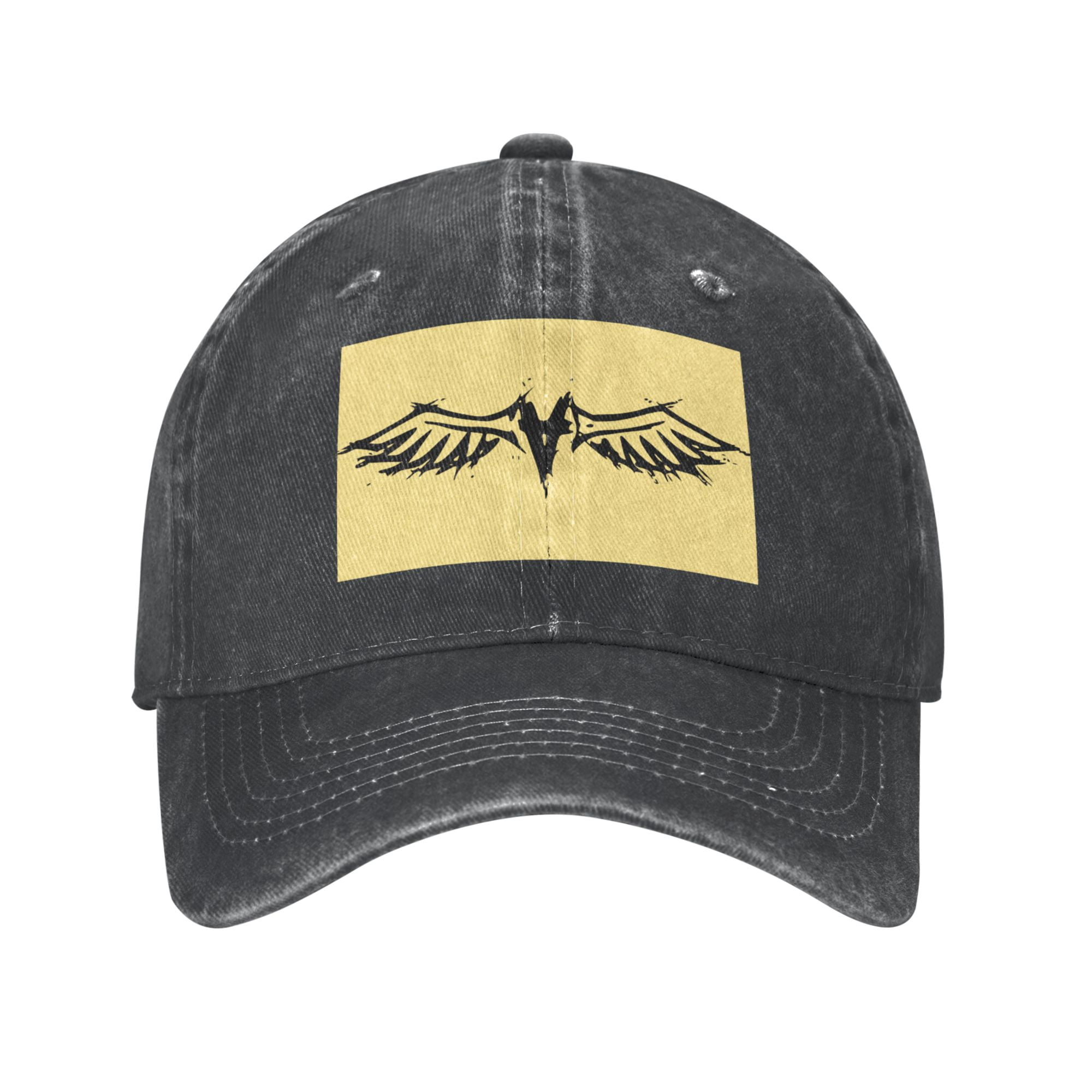 DouZhe Adjustable Washed Cotton Baseball Cap - Gothic Angel Graffiti ...
