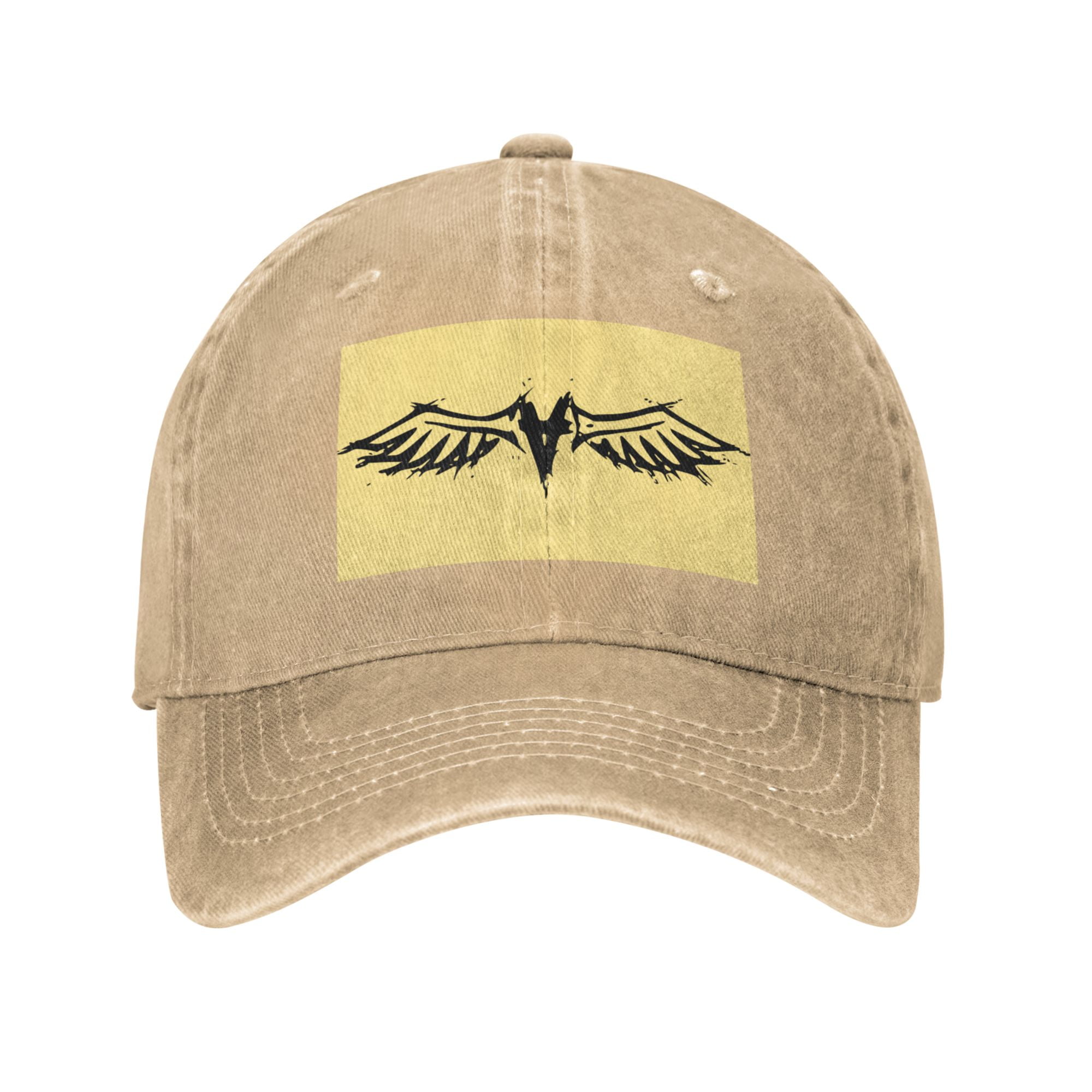 DouZhe Adjustable Washed Cotton Baseball Cap - Gothic Angel Graffiti ...