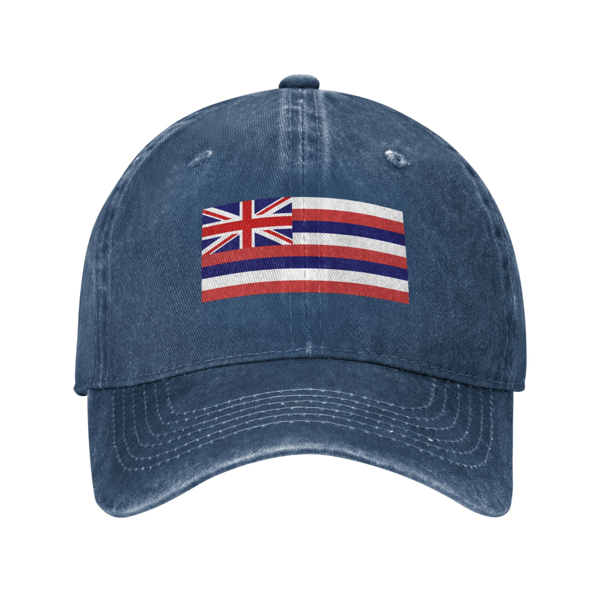 DouZhe Adjustable Washed Cotton Baseball Cap - Hawaii State Stripes ...