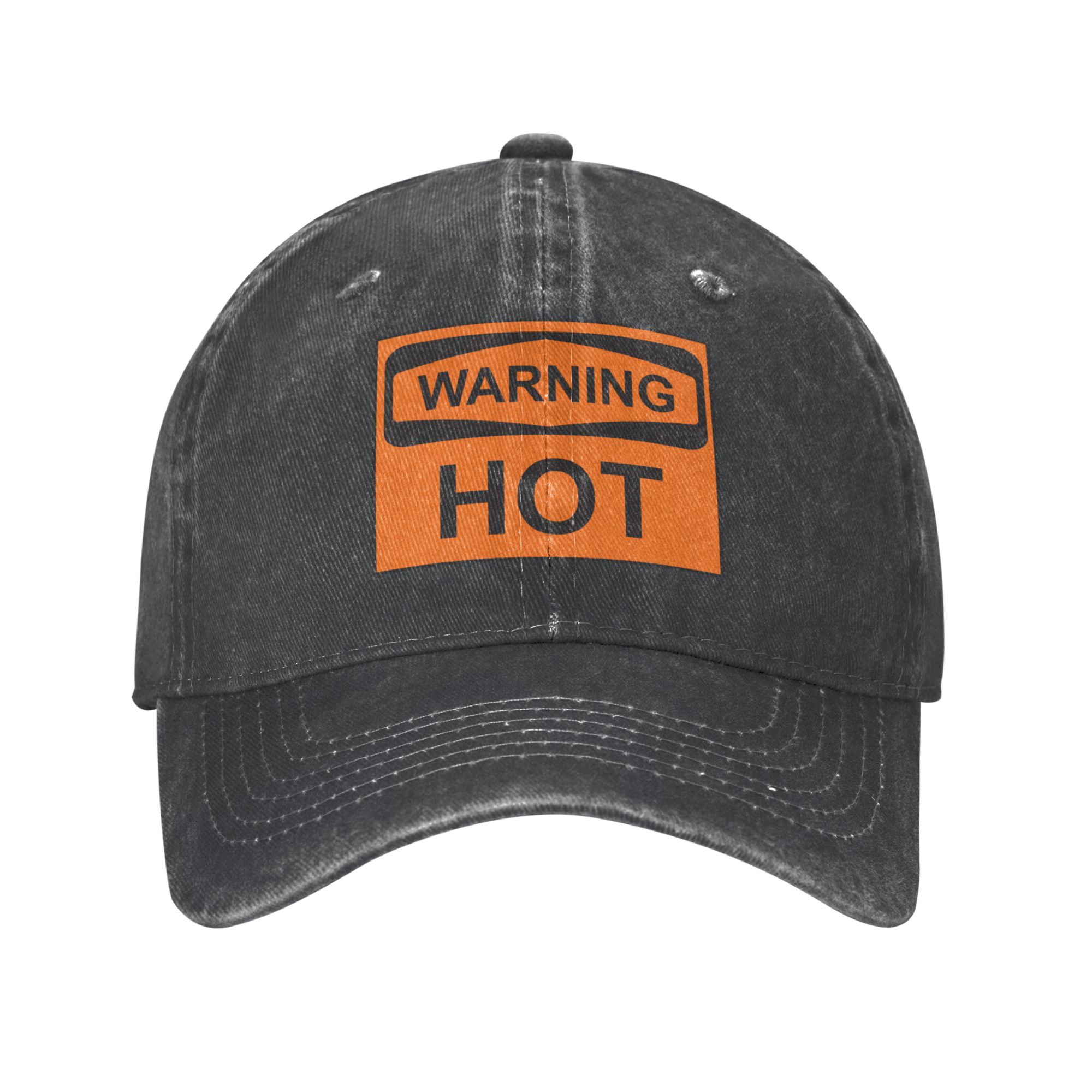 DouZhe Adjustable Washed Cotton Baseball Cap - Hot Danger Warning Sign ...
