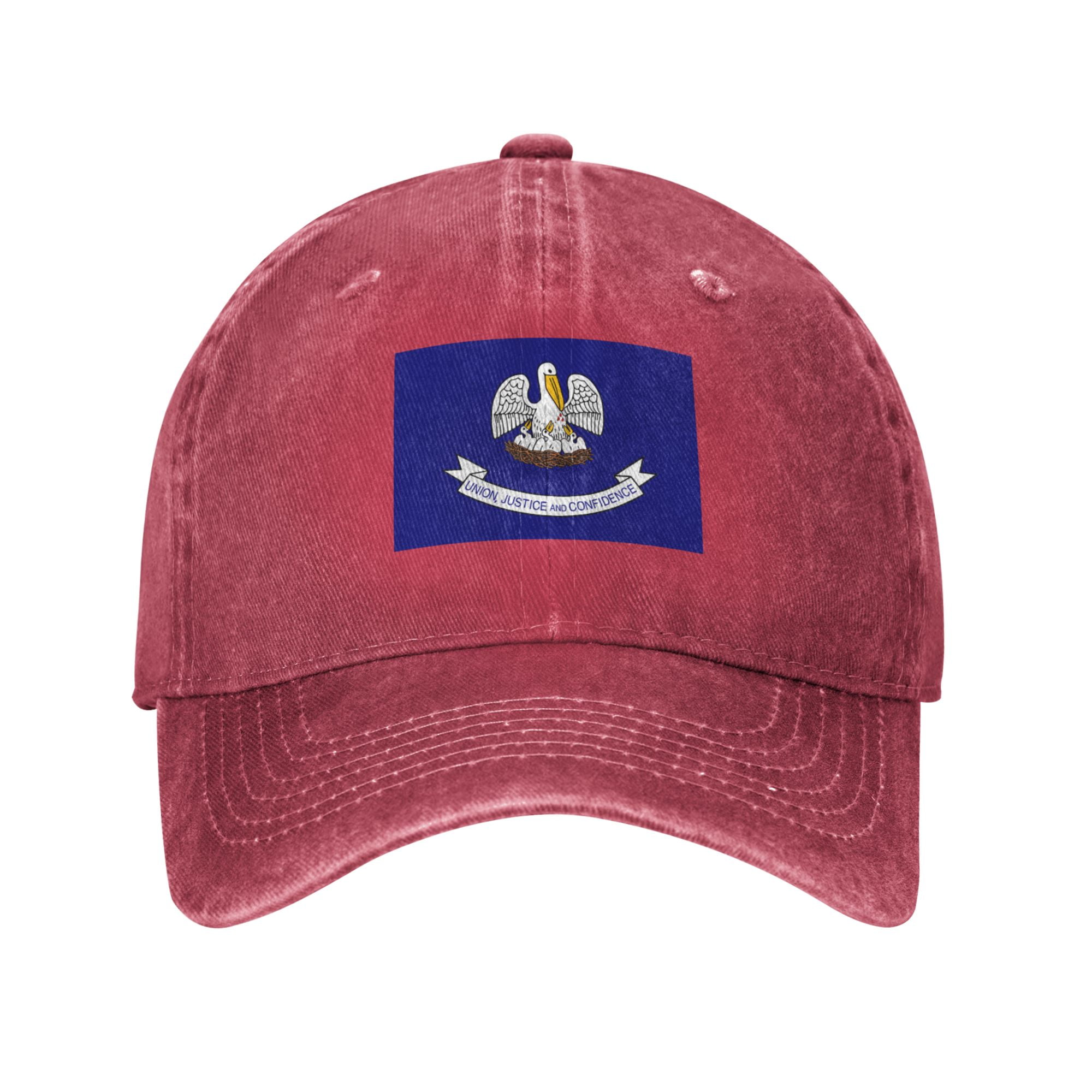 DouZhe Adjustable Washed Cotton Baseball Cap - Louisiana State Seal ...