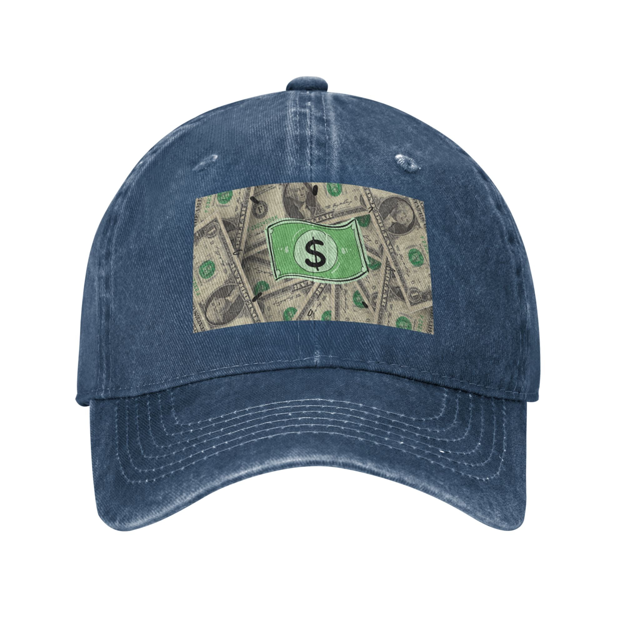 DouZhe Adjustable Washed Cotton Baseball Cap - Lucky Rich Dollar Money ...