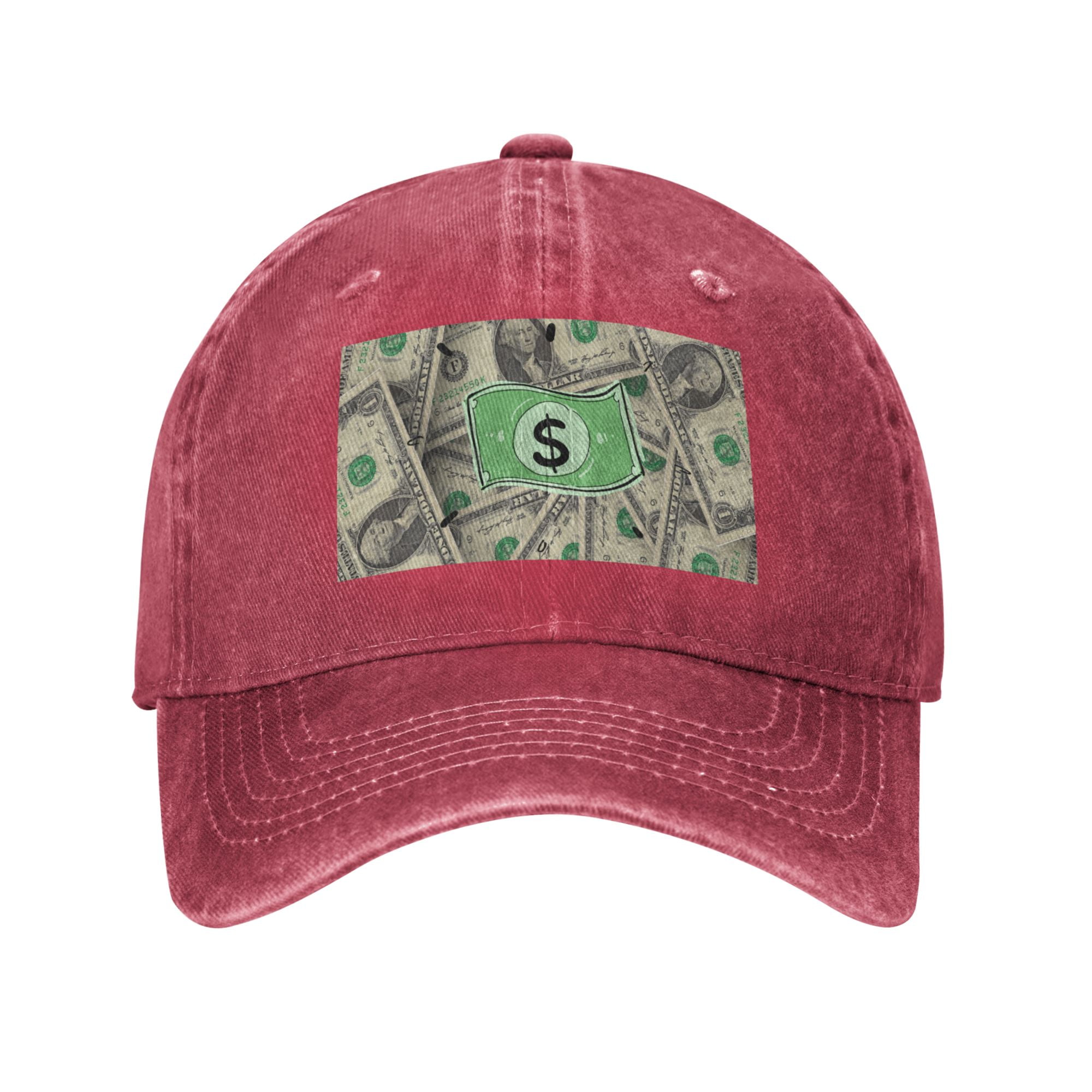 DouZhe Adjustable Washed Cotton Baseball Cap - Lucky Rich Dollar Money ...