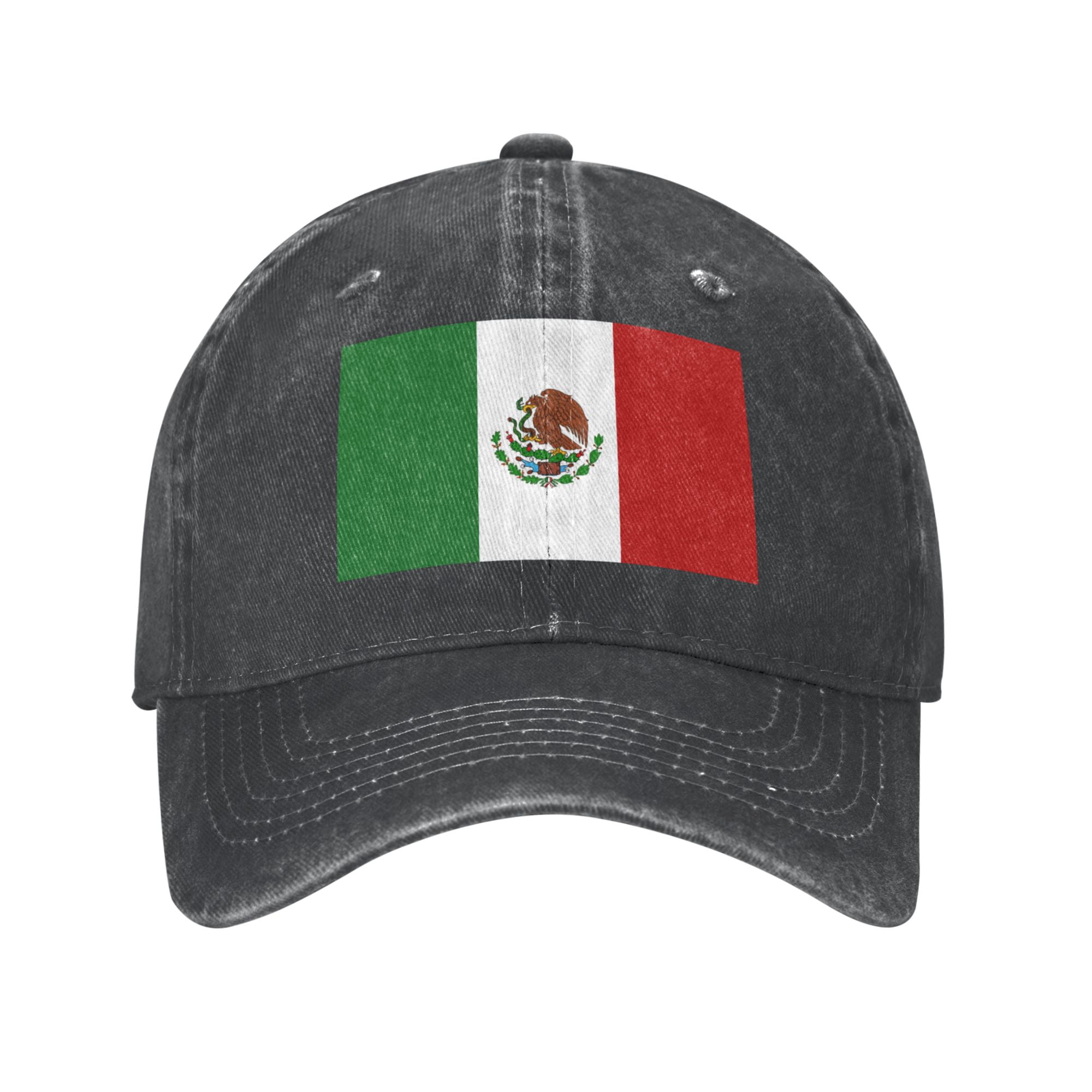 DouZhe Adjustable Washed Cotton Baseball Cap - Mexican Mexico Flag ...