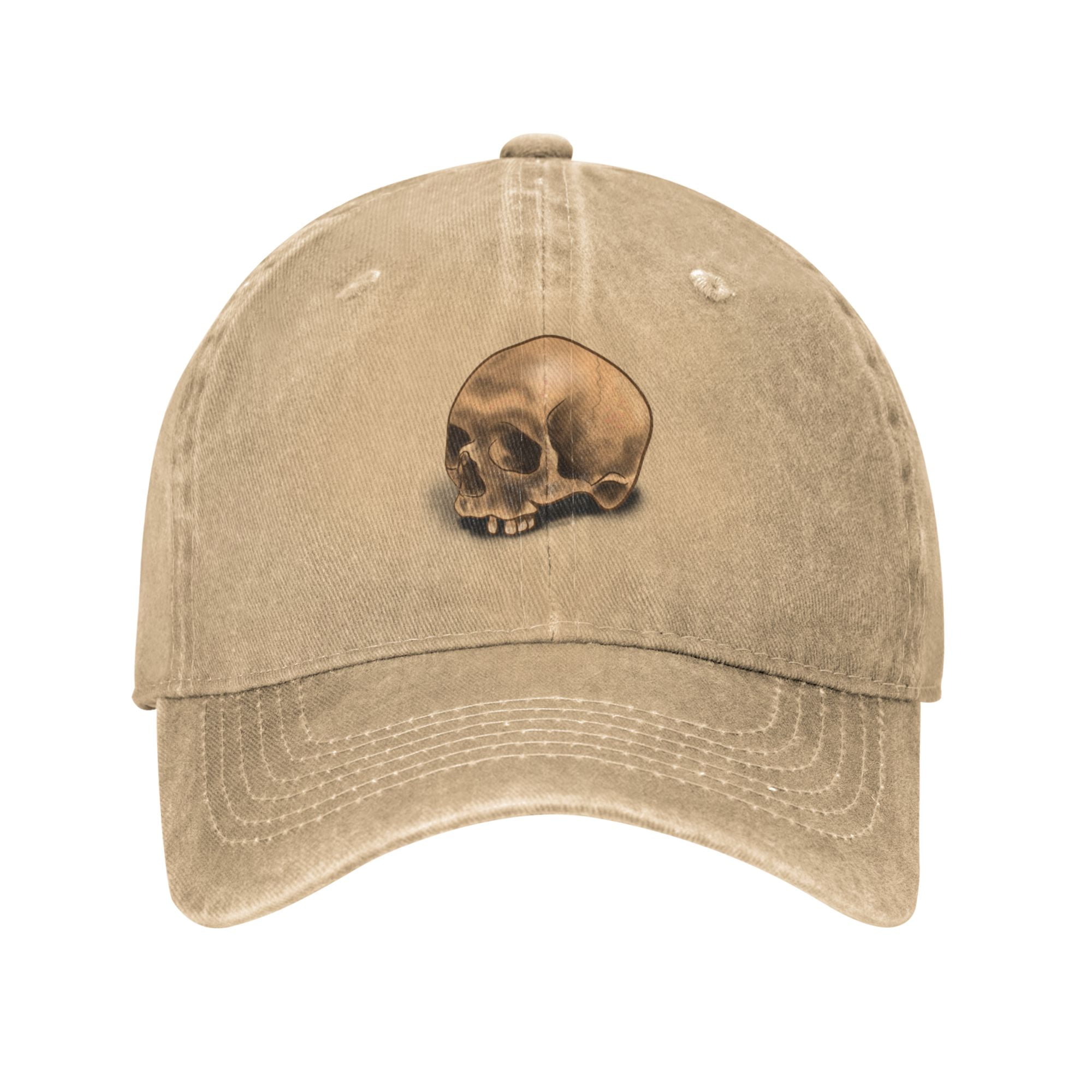 DouZhe Adjustable Washed Cotton Baseball Cap - Mysterious Gothic Skull ...
