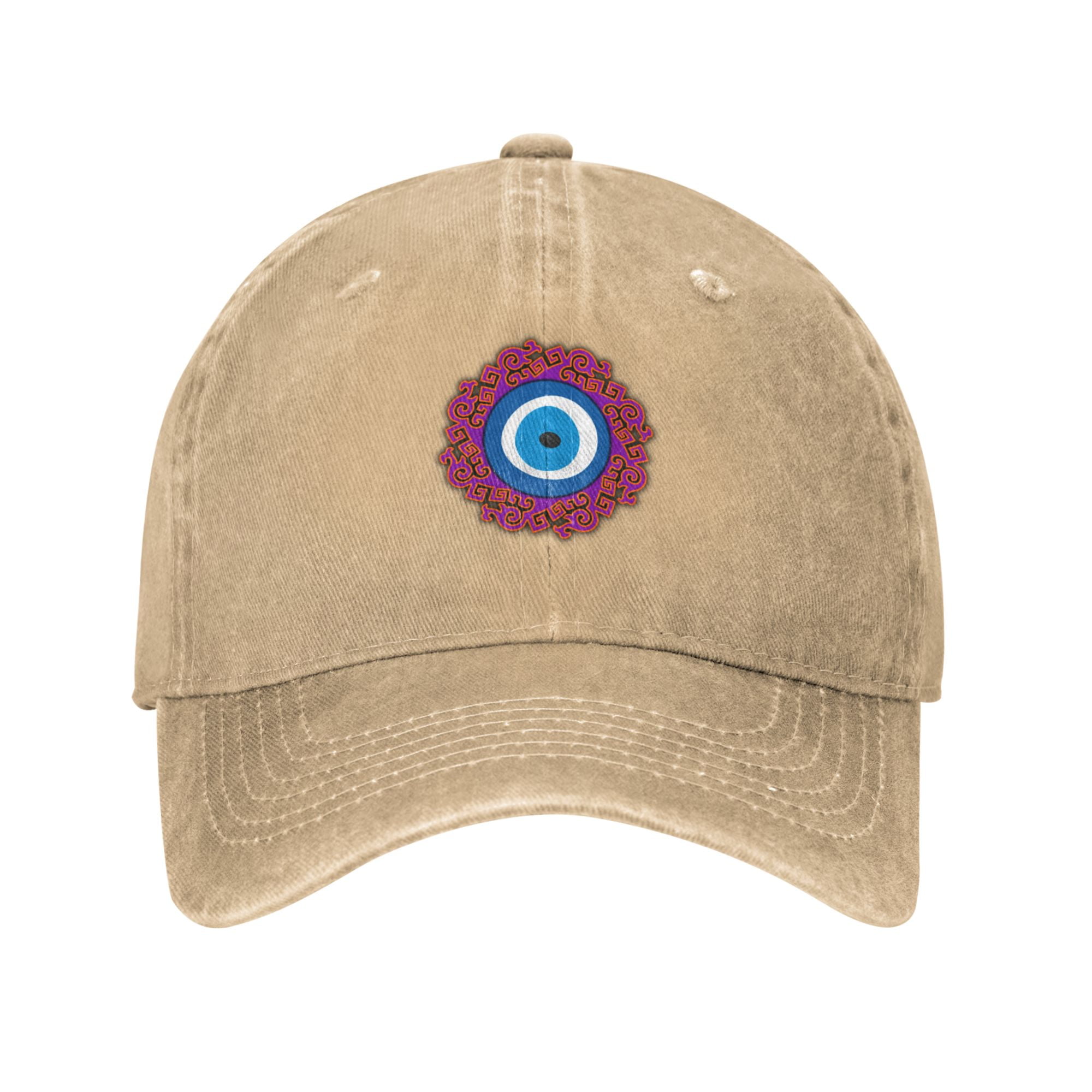 DouZhe Adjustable Washed Cotton Baseball Cap - Nazar Amulet Turkish ...