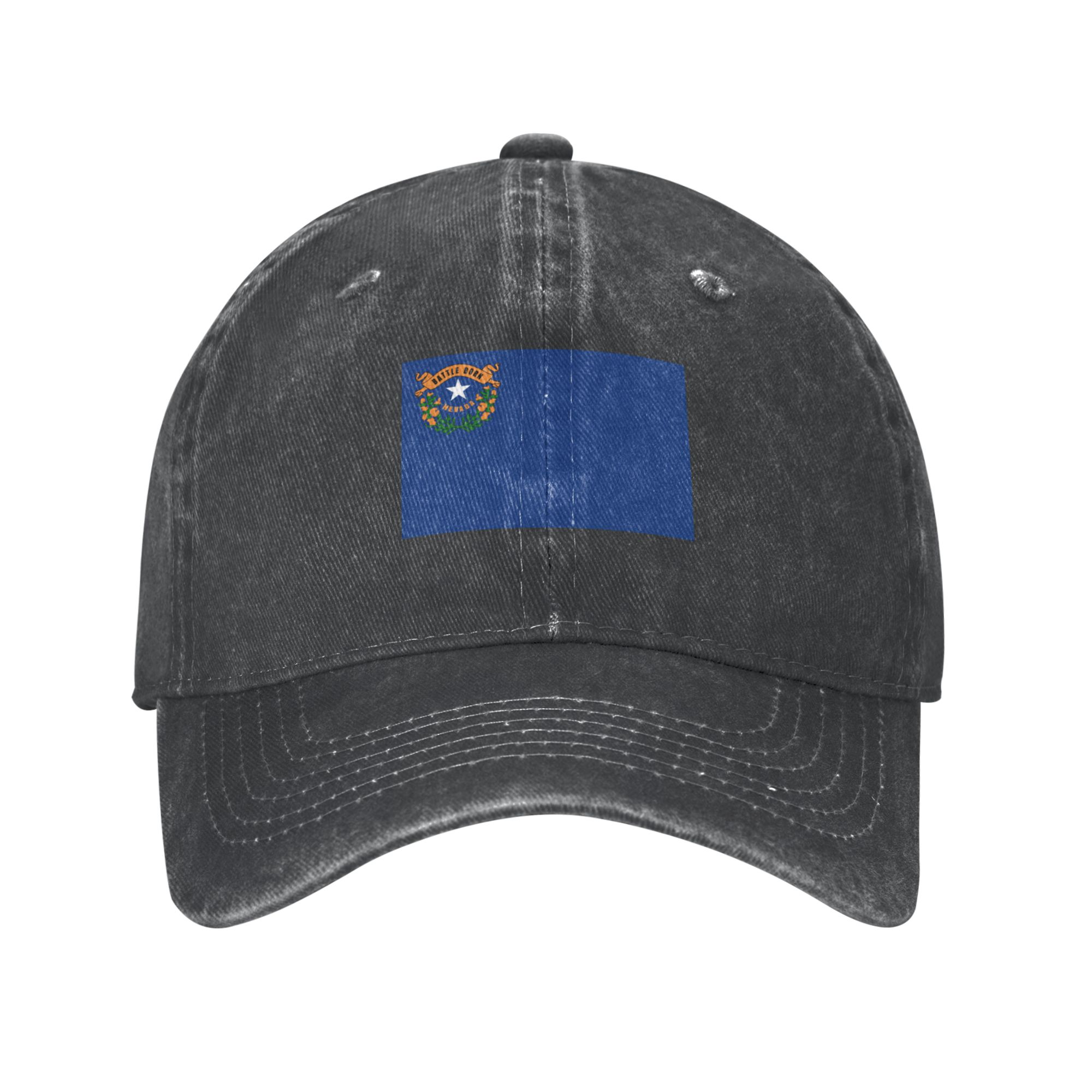 DouZhe Adjustable Washed Cotton Baseball Cap - Nevada State Flag Prints ...