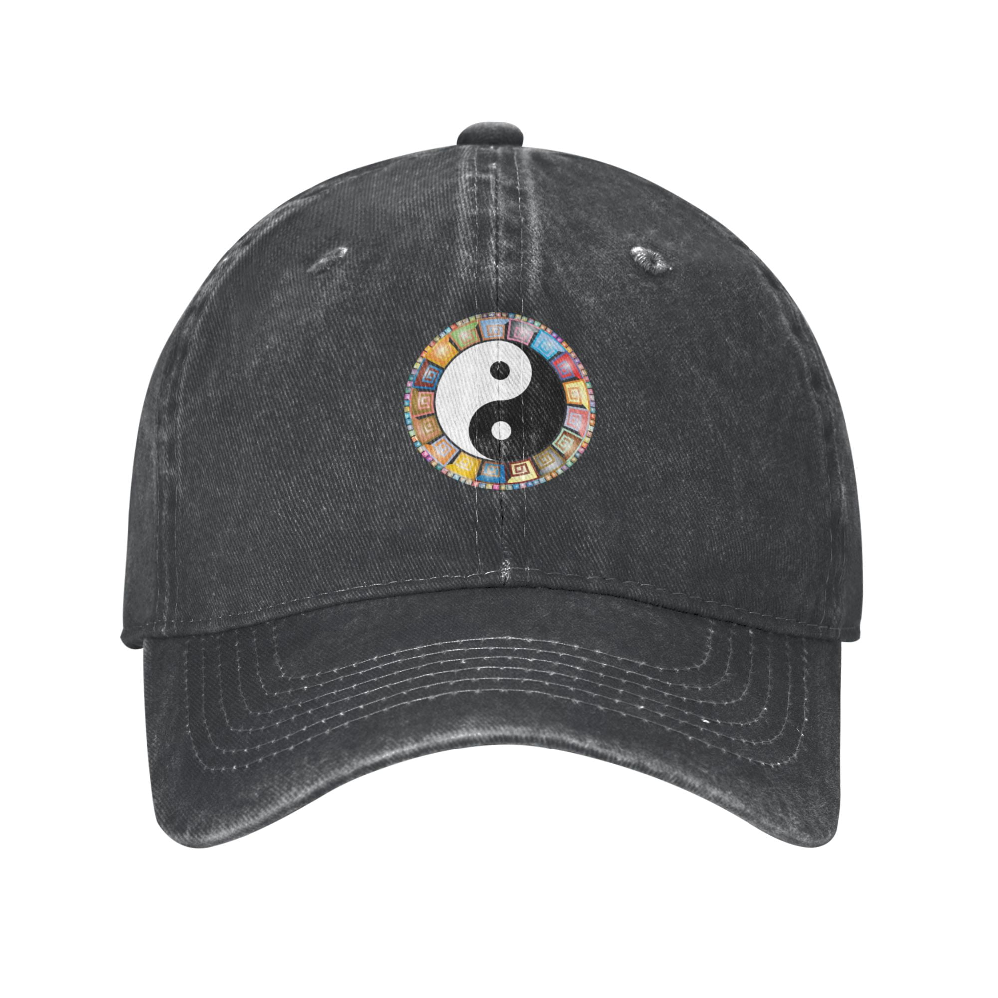 DouZhe Adjustable Washed Cotton Baseball Cap - Rainbow Yin Yang ...