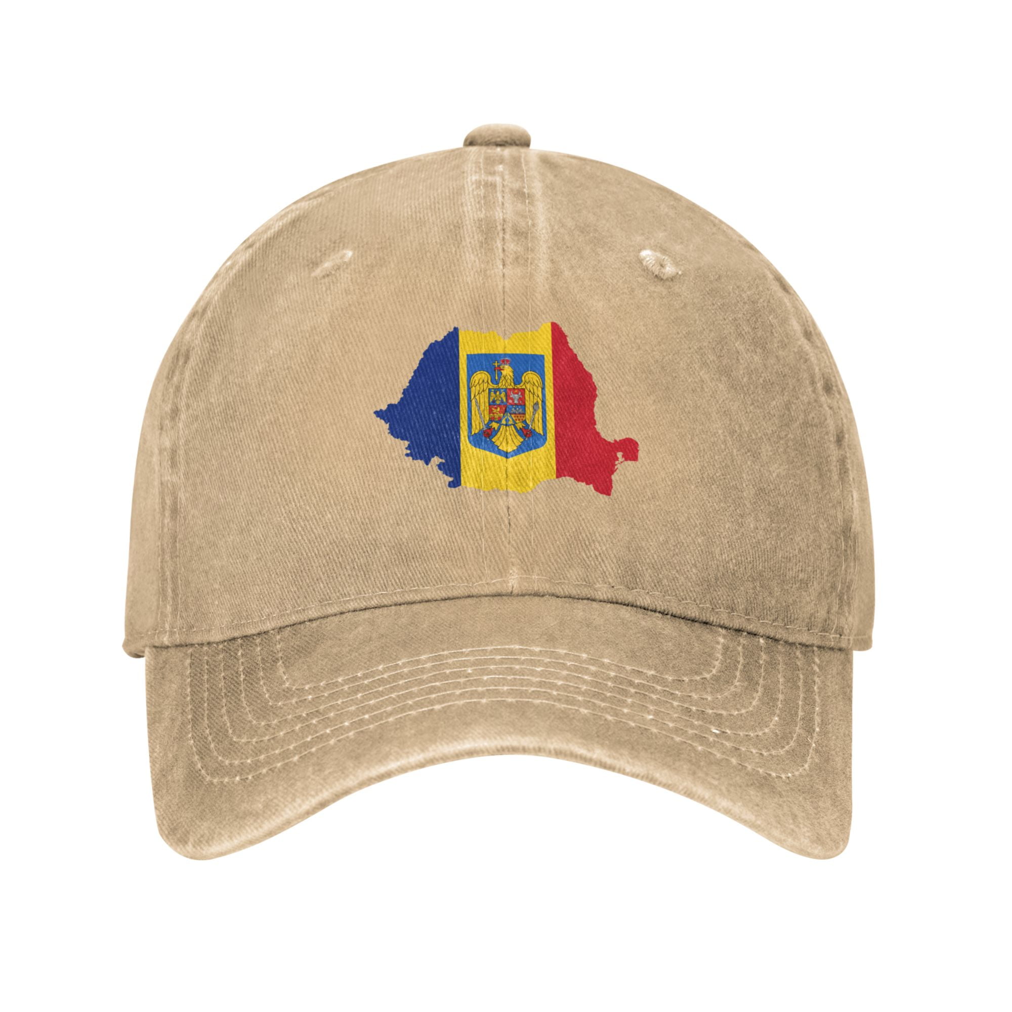 DouZhe Adjustable Washed Cotton Baseball Cap - Romania Geography Map ...