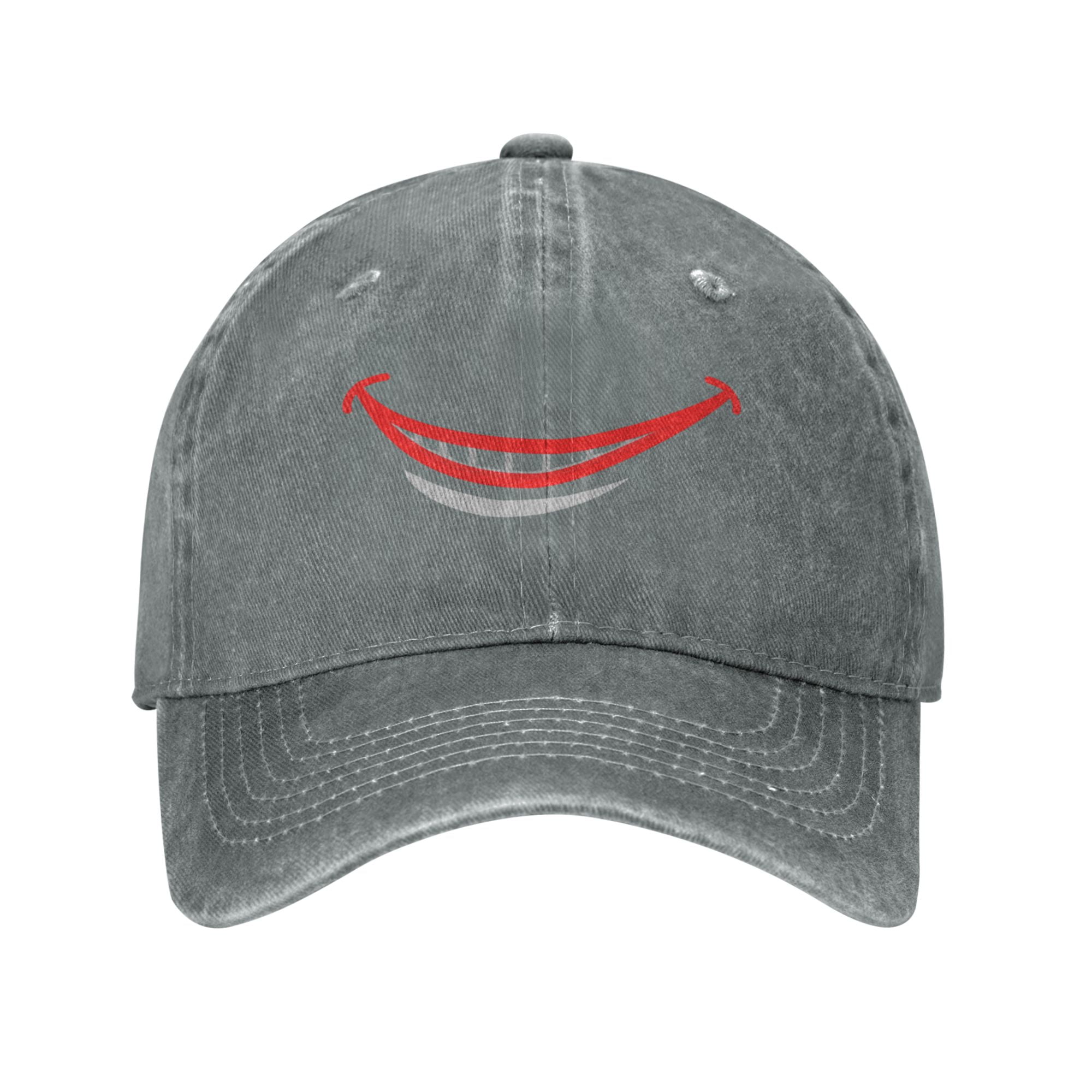 DouZhe Adjustable Washed Cotton Baseball Cap - Smile Grin Lips Prints ...