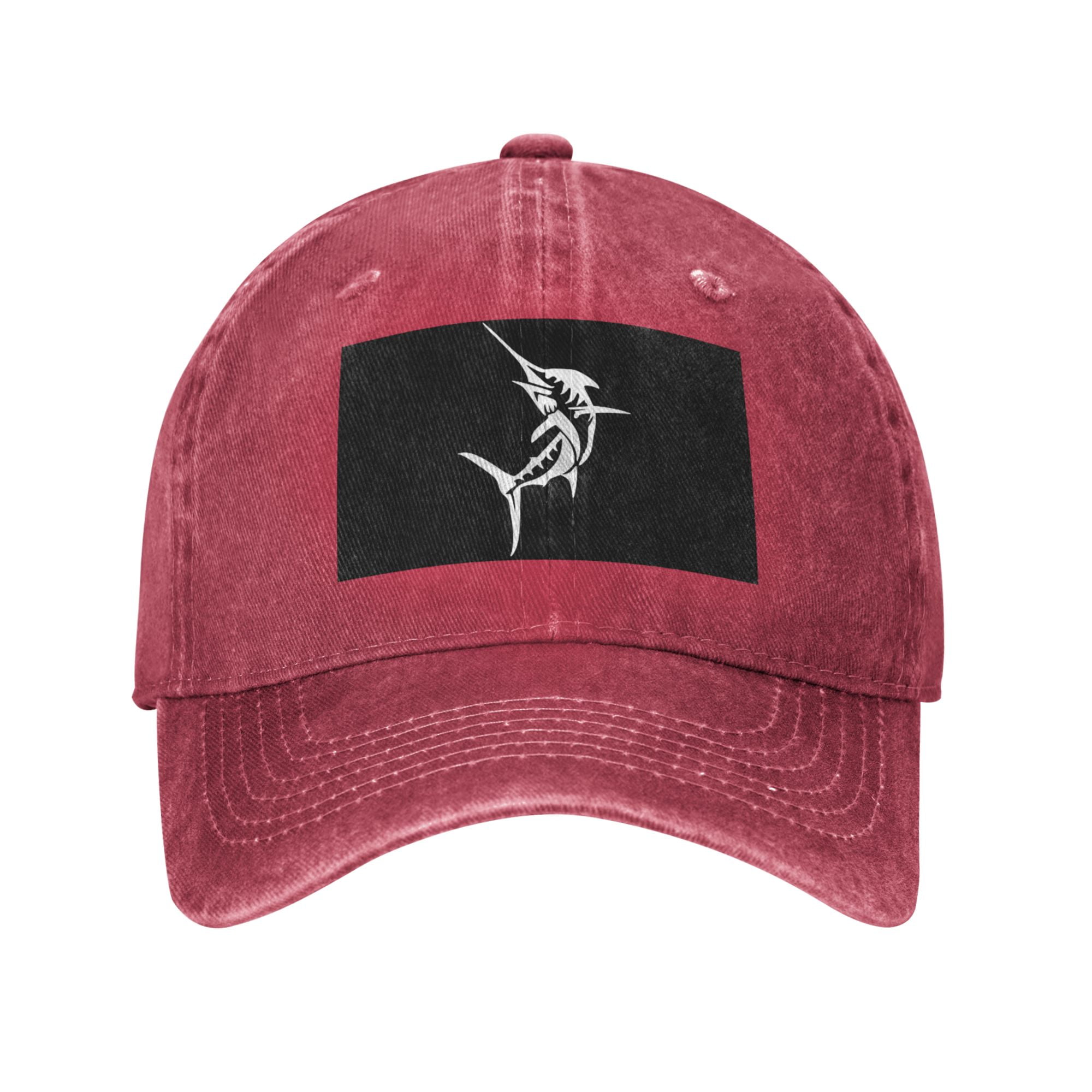 DouZhe Adjustable Washed Cotton Baseball Cap - Swordfish Ocean Fish ...