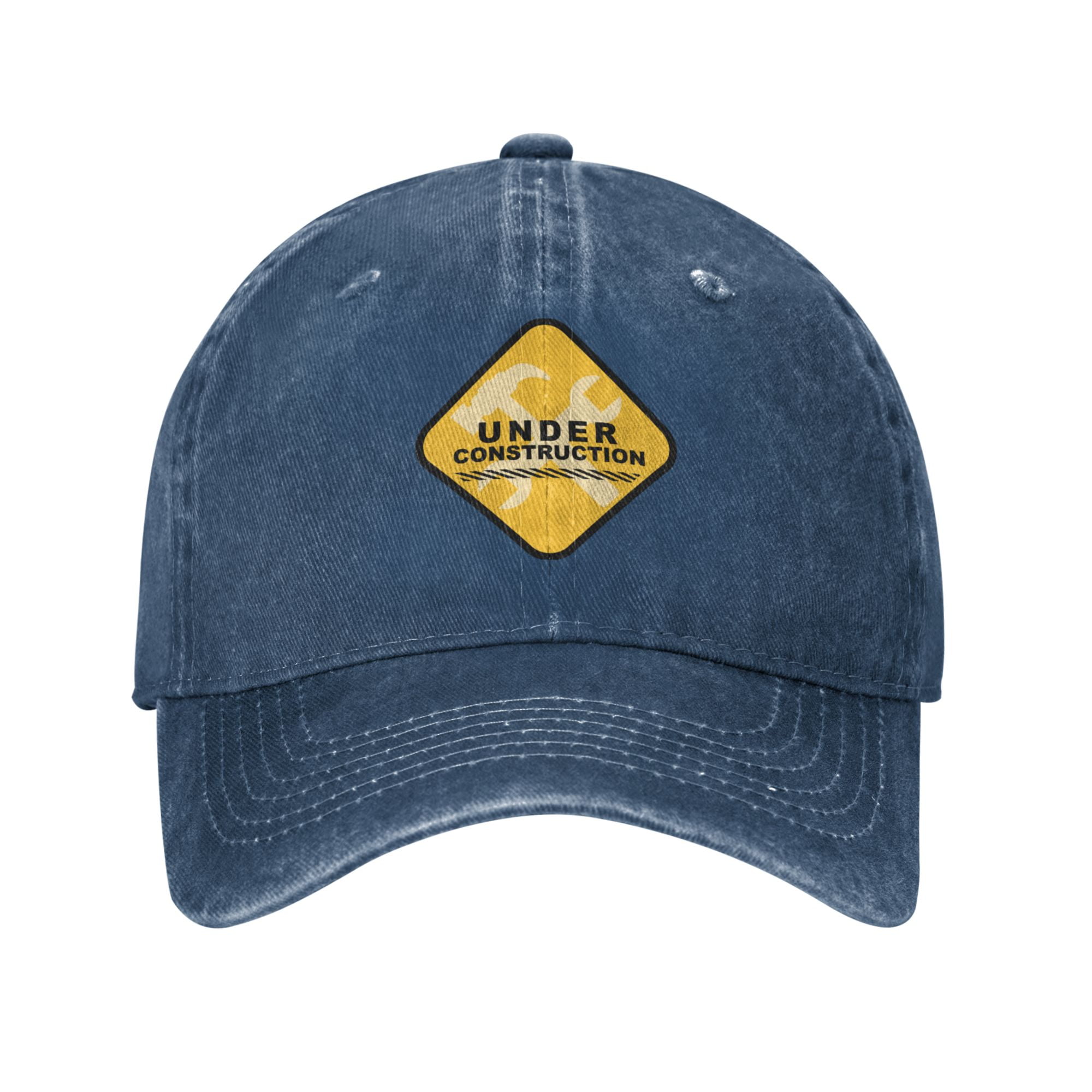 DouZhe Adjustable Washed Cotton Baseball Cap - Under Construction Sign ...