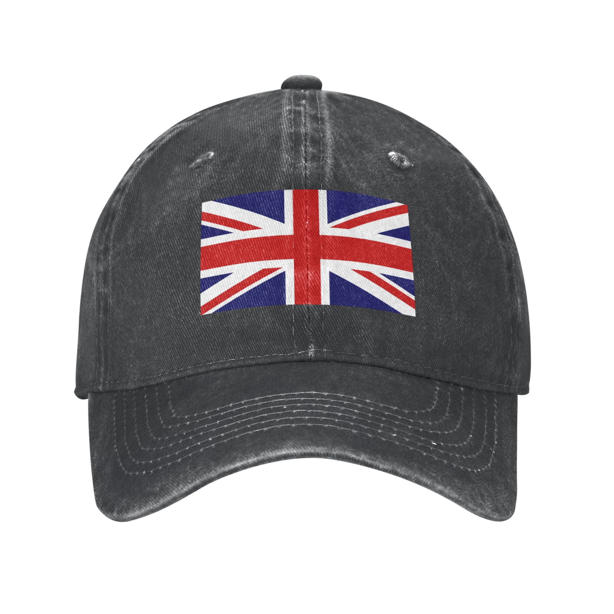 DouZhe Adjustable Washed Cotton Baseball Cap - Union Jack British Flag ...