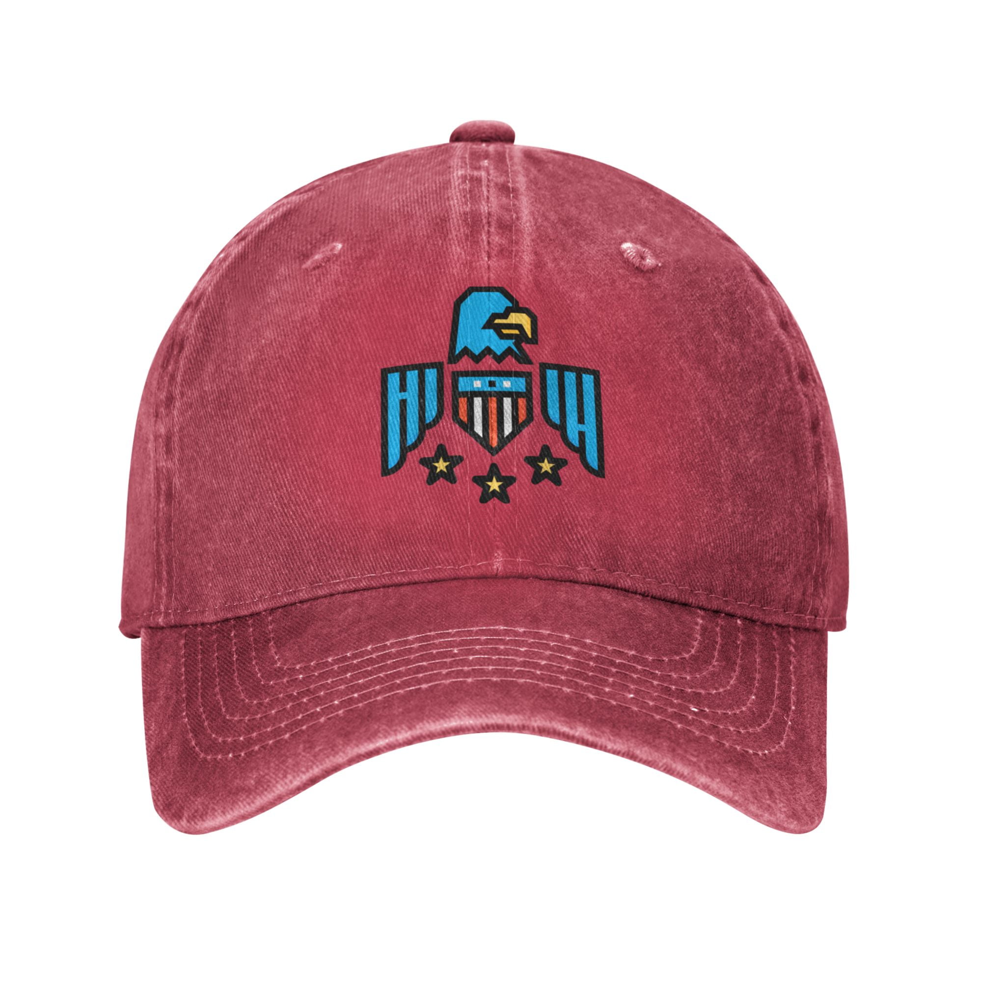 DouZhe Adjustable Washed Cotton Baseball Cap - United States Eagle Flag ...