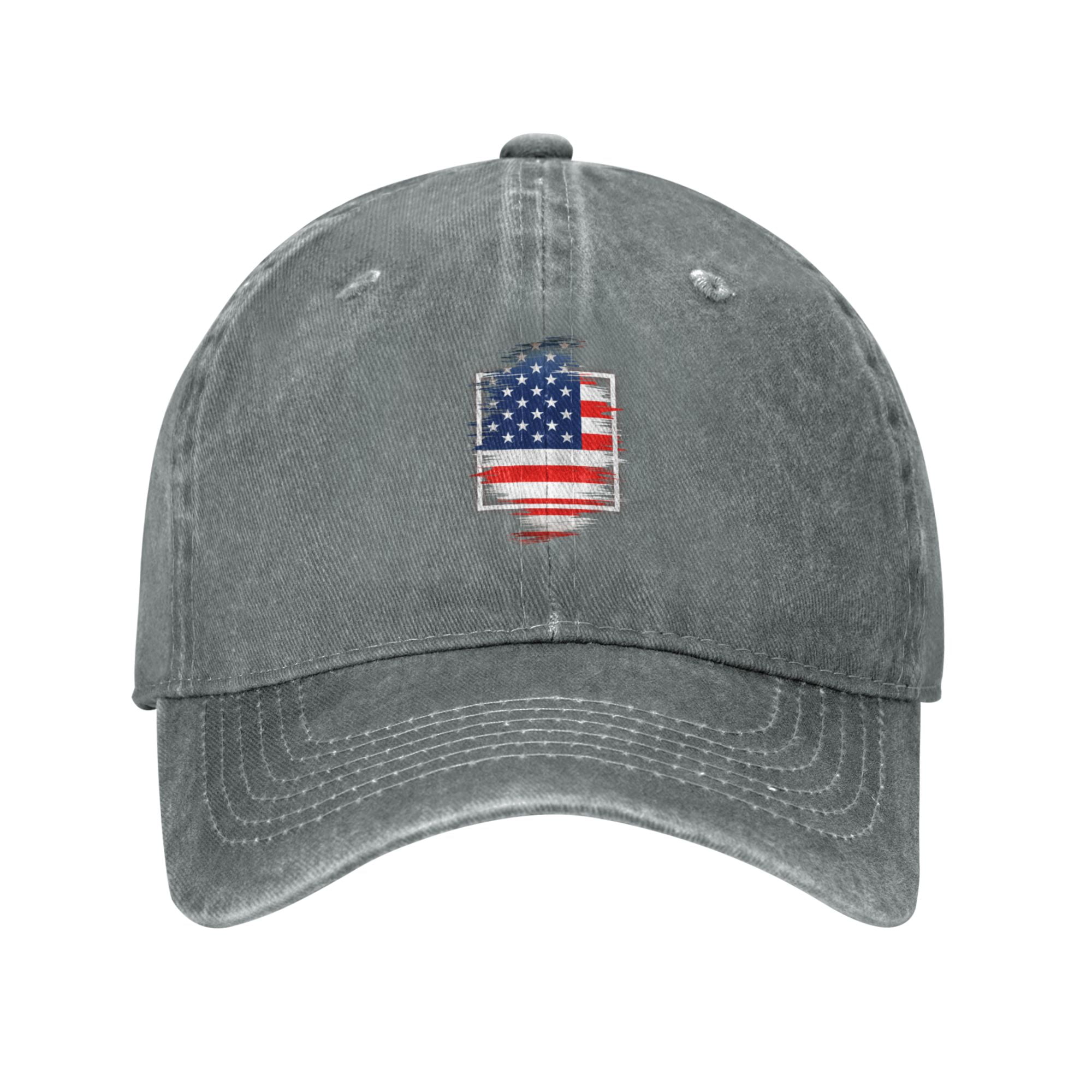 DouZhe Adjustable Washed Cotton Baseball Cap - Usa America Blue Stars ...