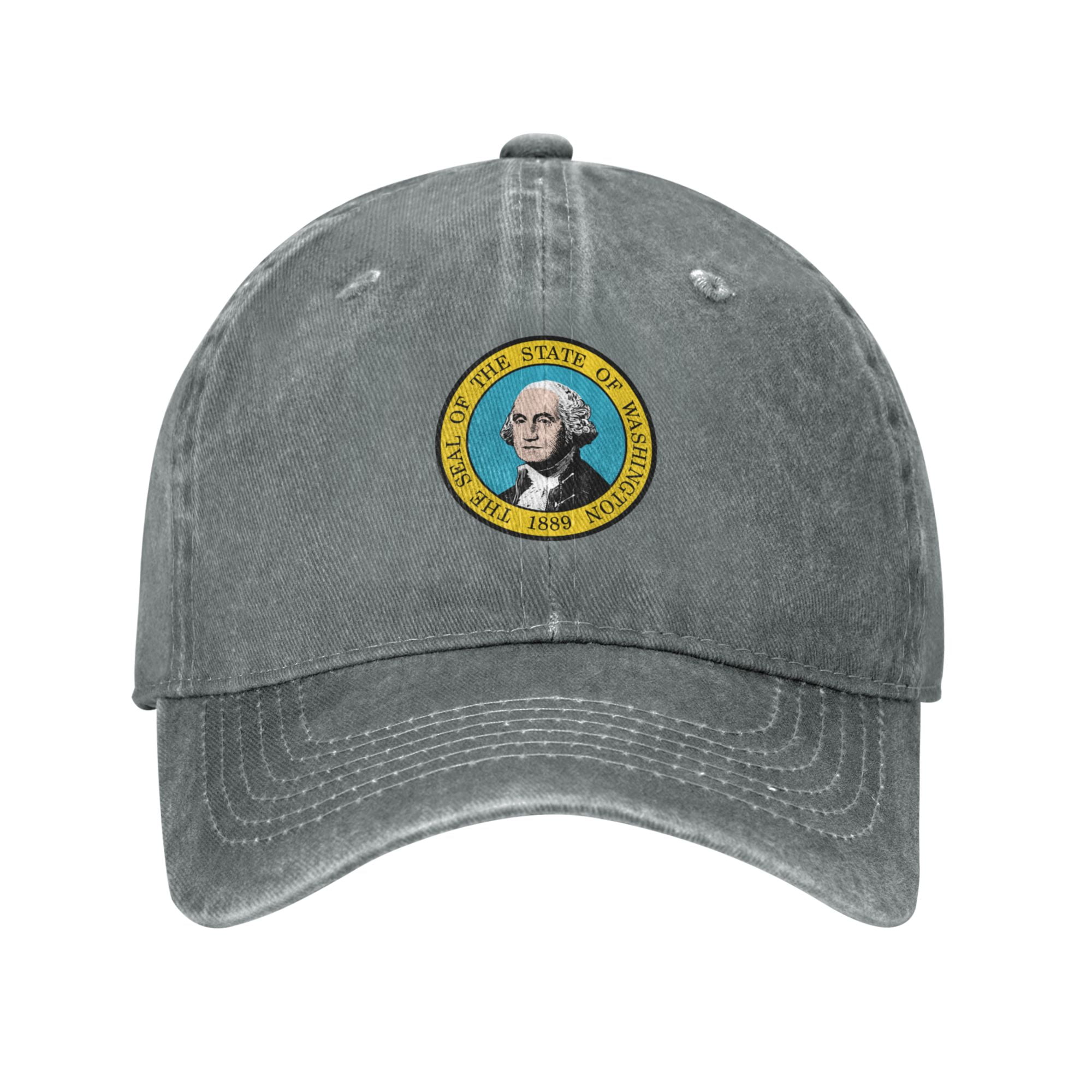 DouZhe Adjustable Washed Cotton Baseball Cap - Washington State Emblem ...