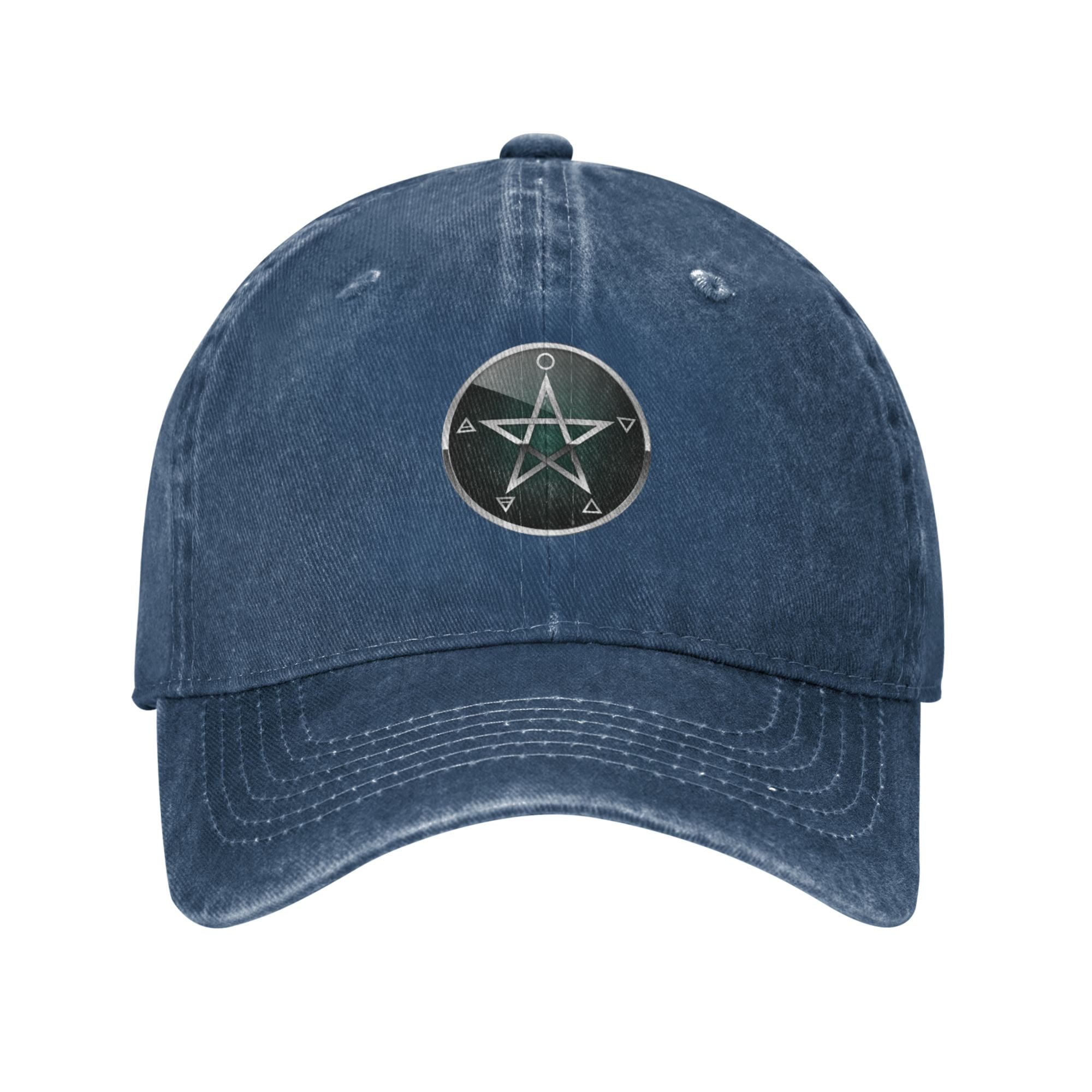 DouZhe Adjustable Washed Cotton Baseball Cap - Wicca Pentacle Pentagram ...