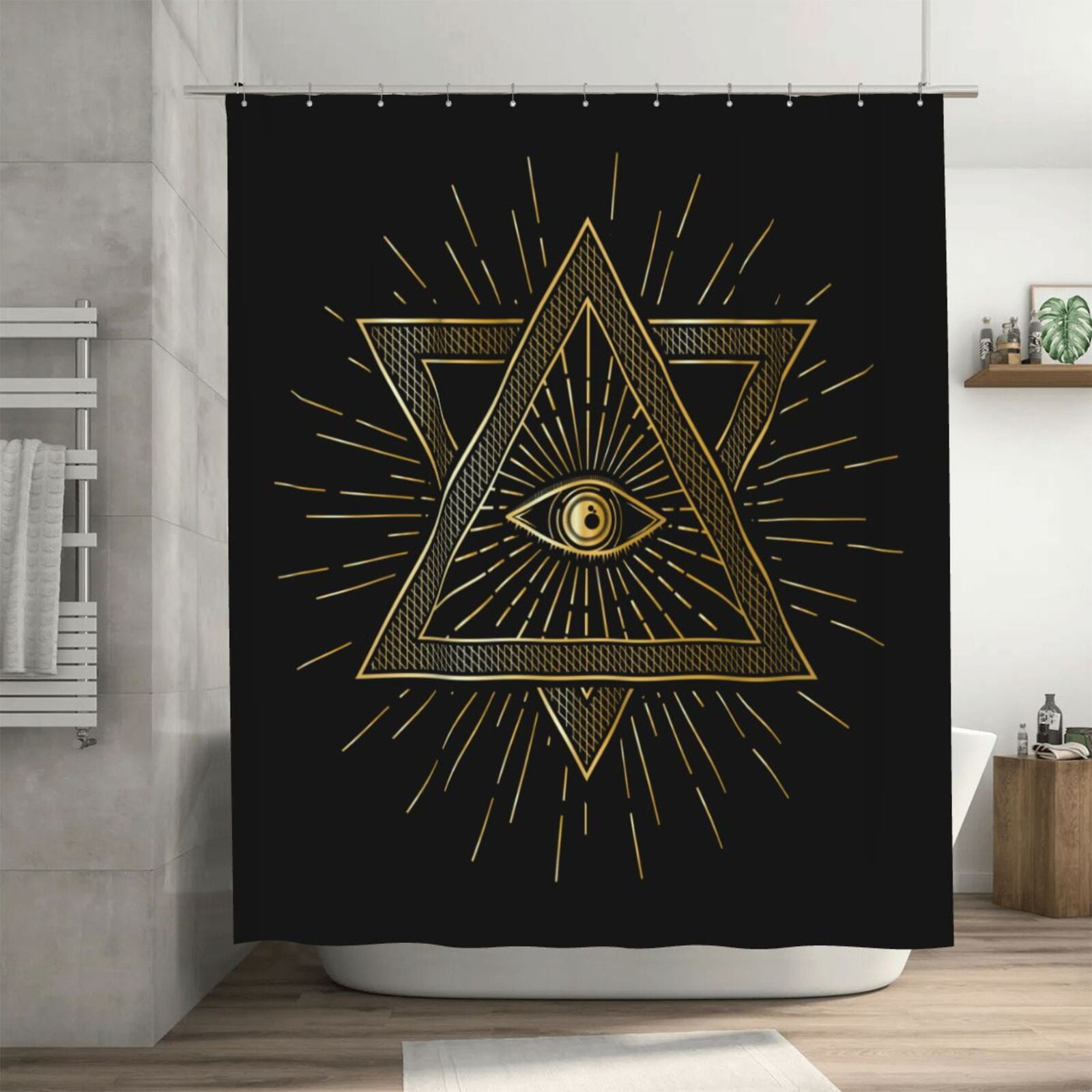 DouZhe All Seeing Eye Illuminati Pattern Shower Curtain, Waterproof ...