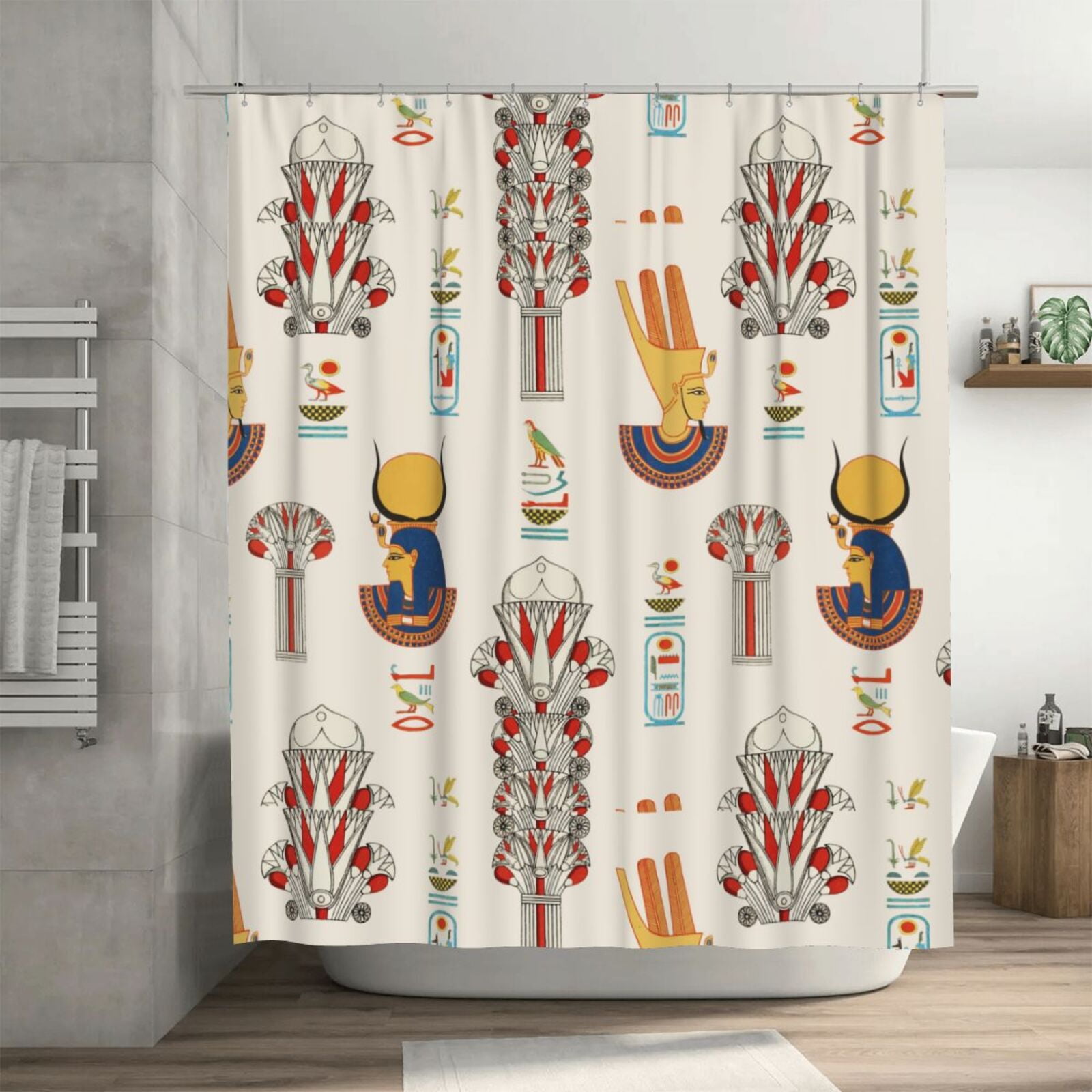DouZhe Ancient Egyptian Elements Decoration Pattern Shower Curtain ...
