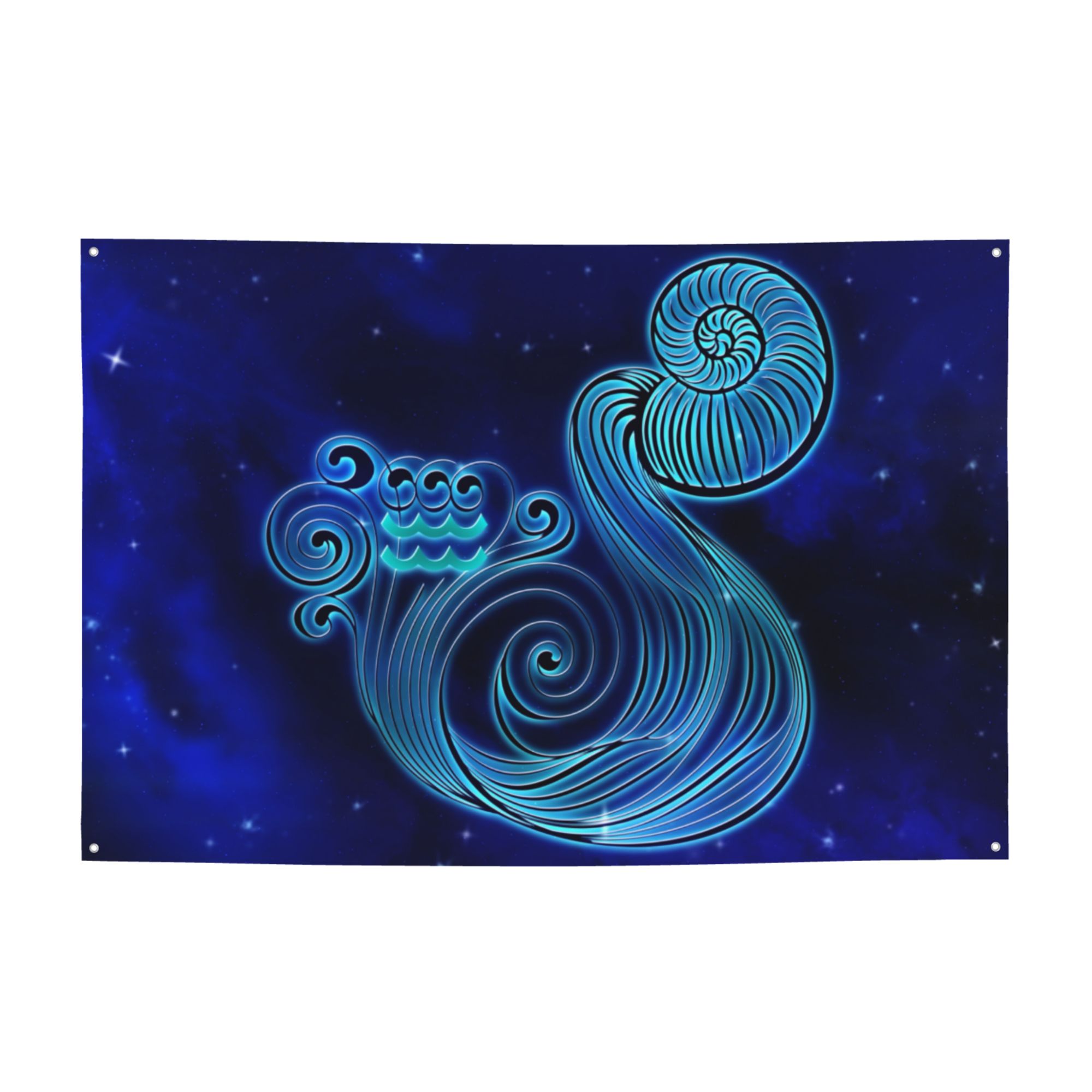DouZhe Aquarius Zodiac signs Horoscope Sign Banner, Constellation Star ...
