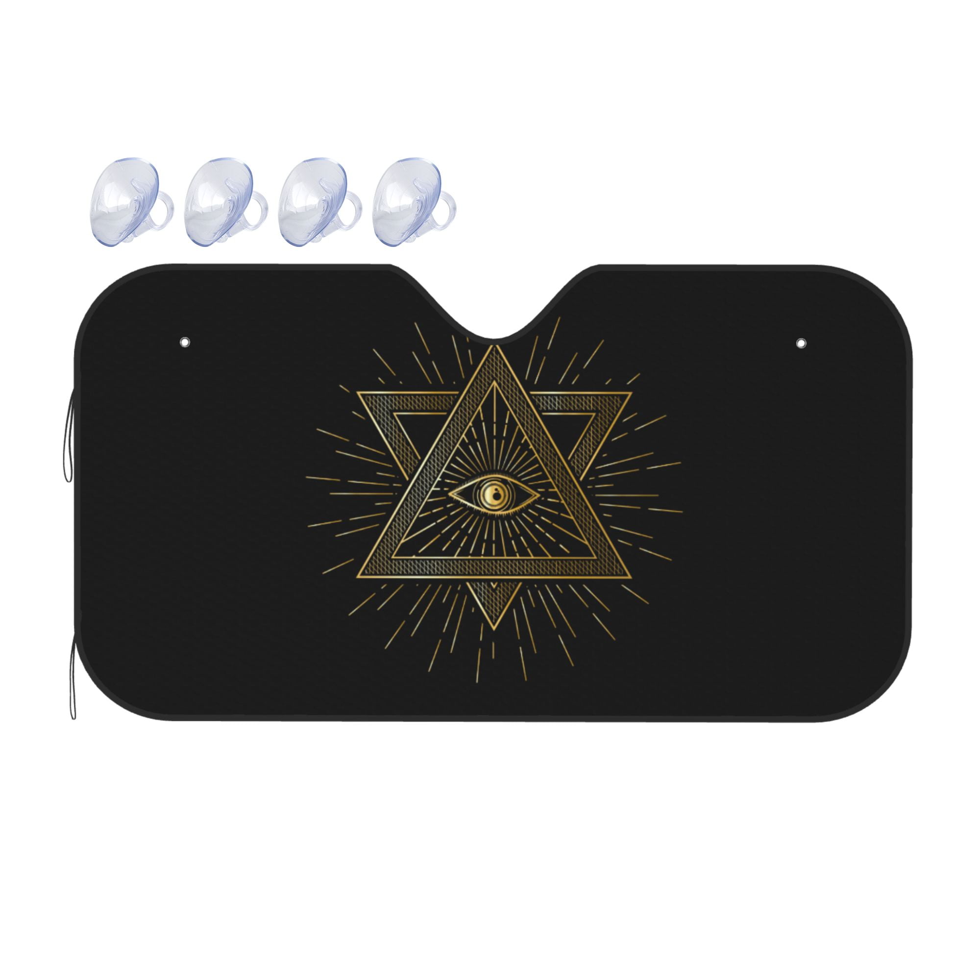 DouZhe Car Sunshades for Windshield, All Seeing Eye Illuminati Pattern ...