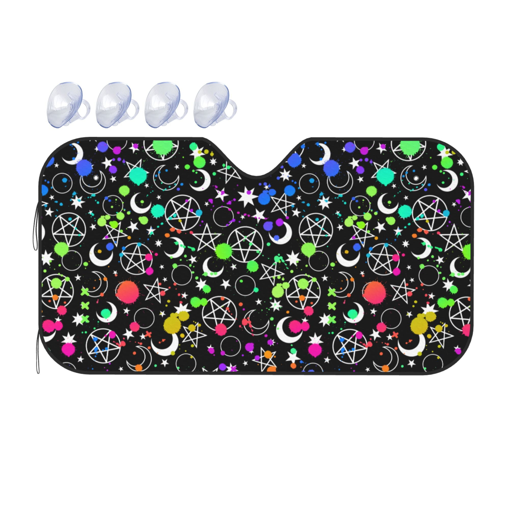 DouZhe Car Sunshades for Windshield, Mystical Esoteric Magic Symbols ...