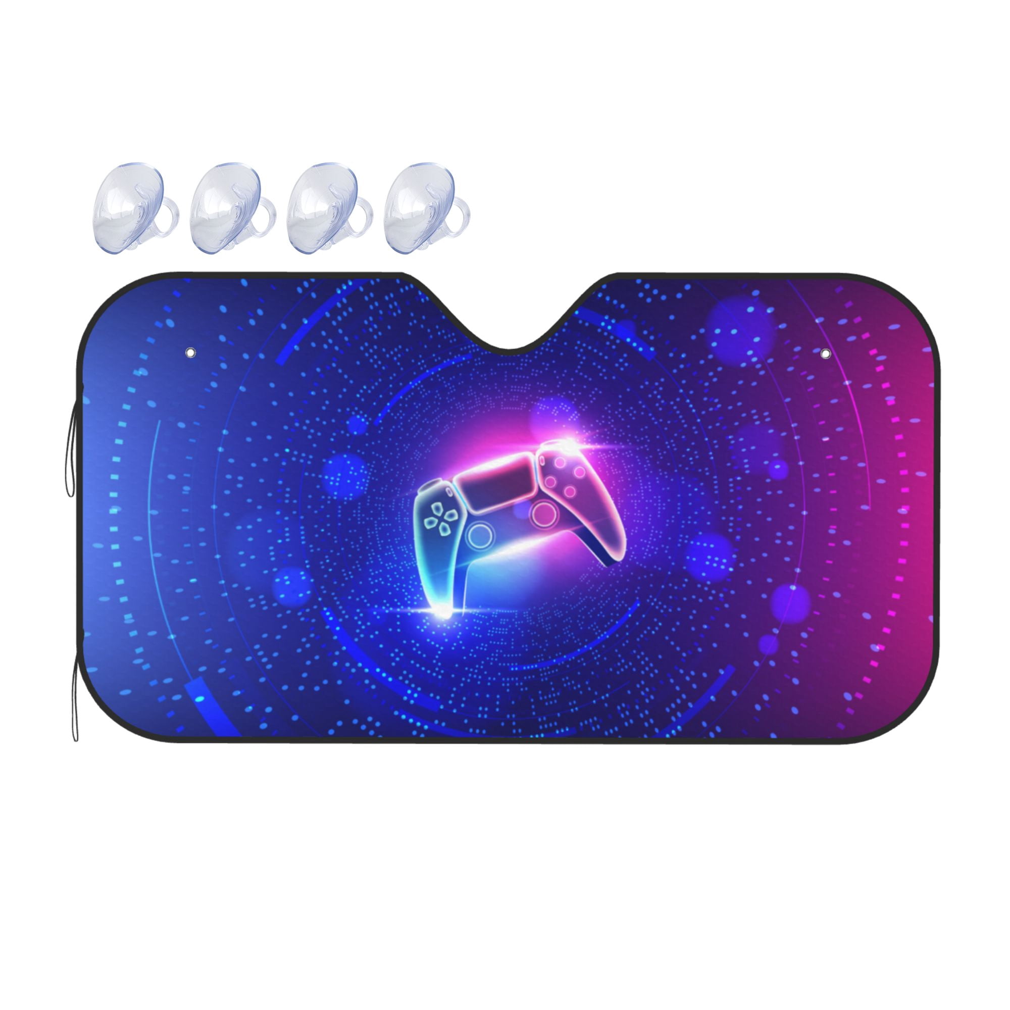 DouZhe Car Sunshades for Windshield, Neon Game Controller Joystick ...