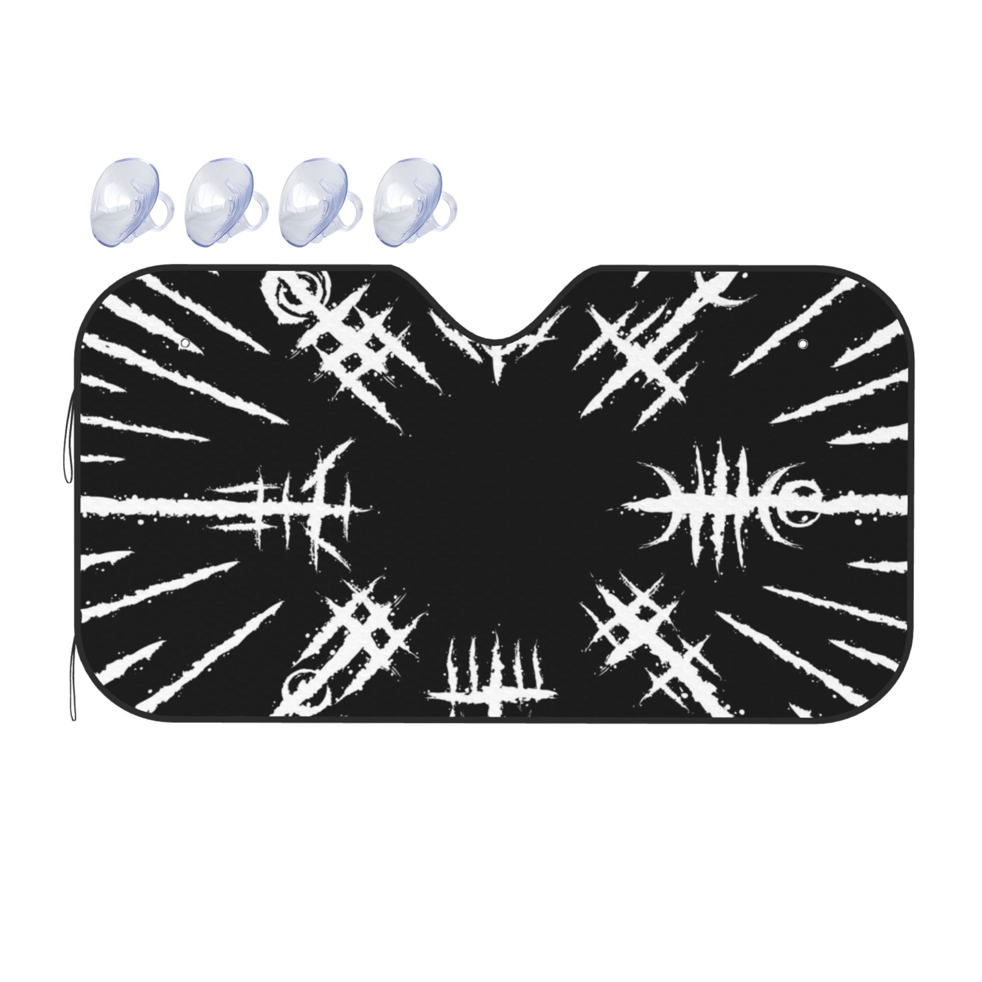 DouZhe Car Sunshades for Windshield, Norse Viking White Symbol Lines ...