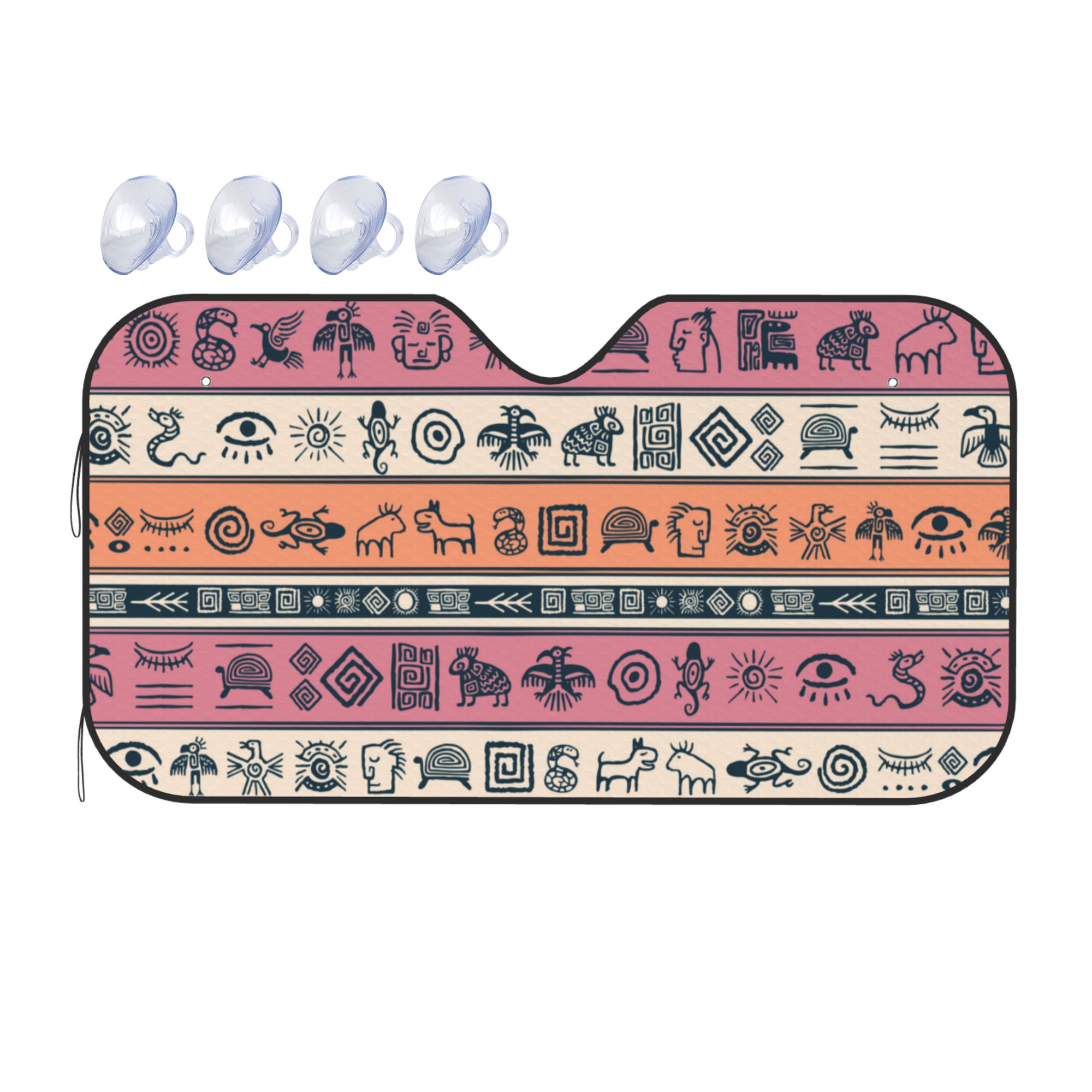 DouZhe Car Sunshades for Windshield, Vintage Egypt Style Symbols ...