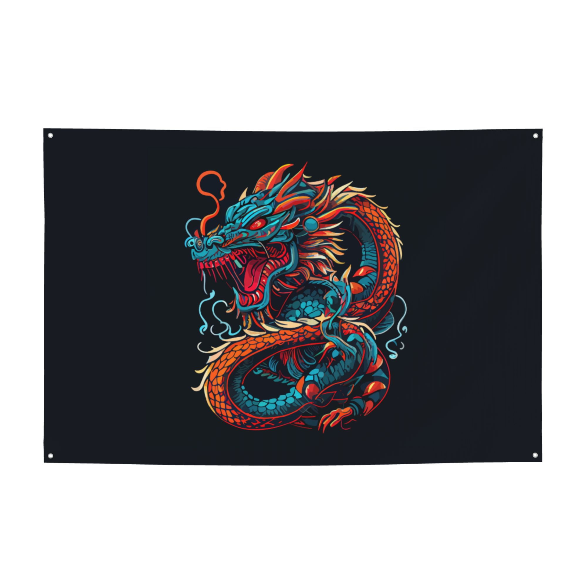 DouZhe Cartoon Watercolor Dragon Sign Banner, Hanging Banners Backdrop ...